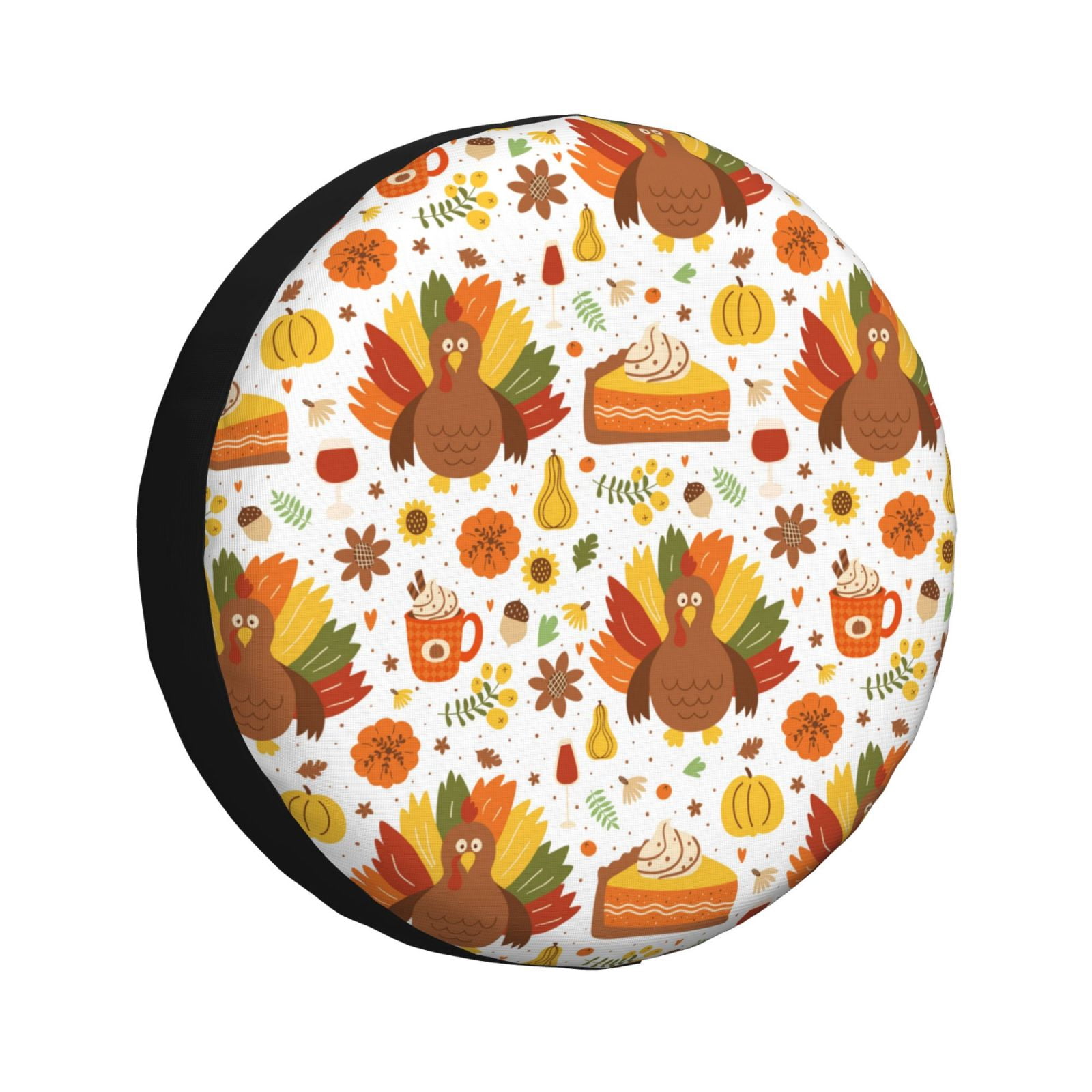 Pofeuu Thanksgiving With Turkey Print Spare Tire Wheel Cover for Car ...