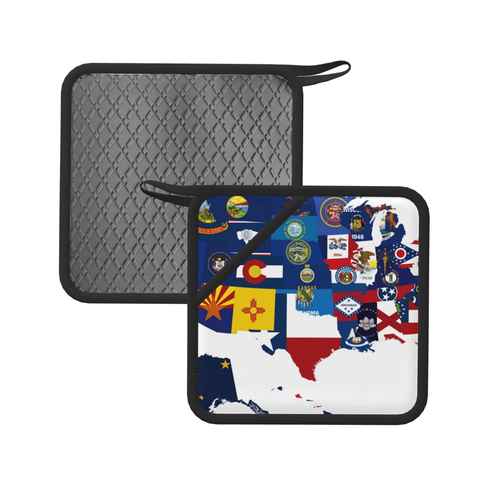Pofeuu The Map Of United States Print Silicone Trivet Mats,Silicone Hot ...