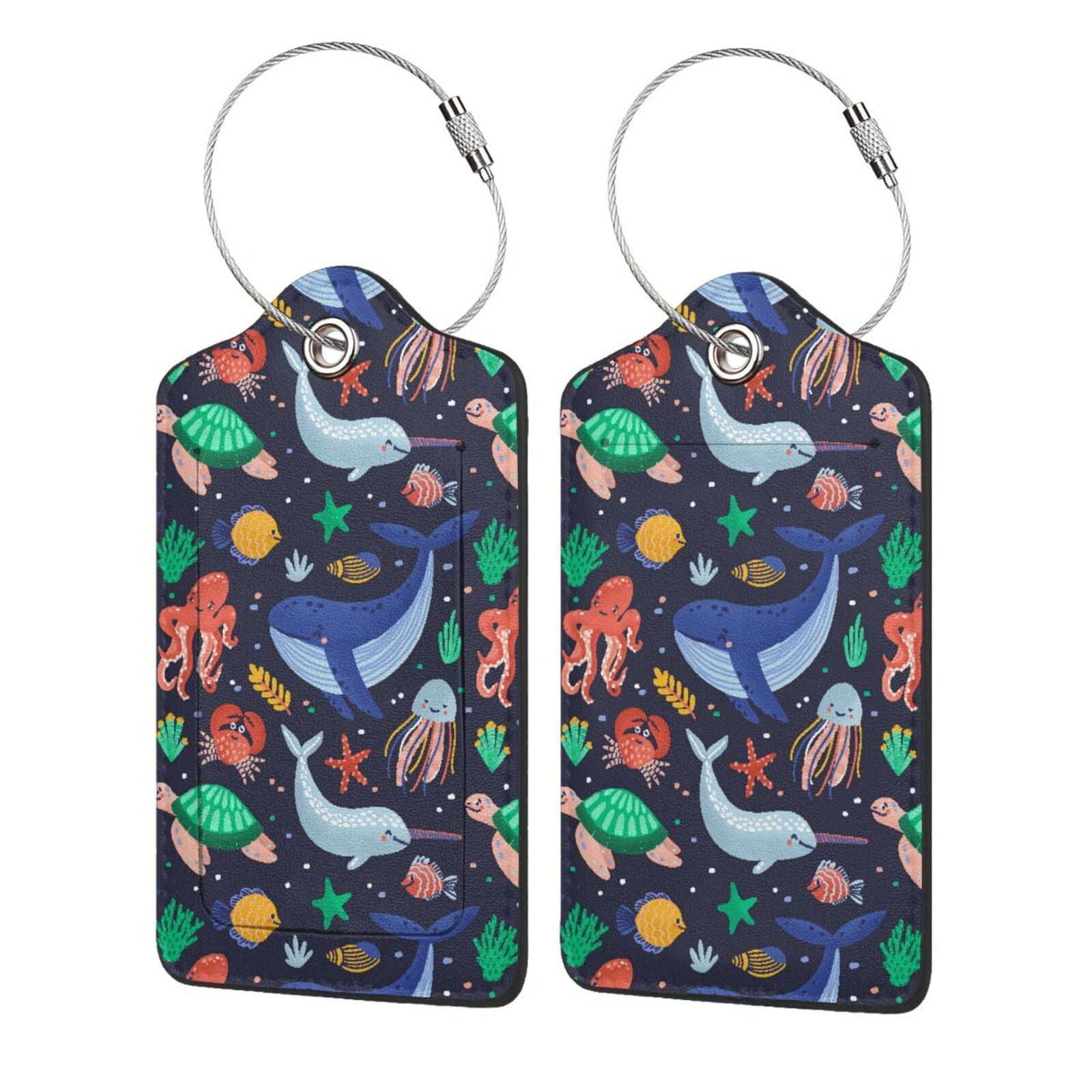 Pofeuu The Underwater World Print Luggage Tags, Privacy Cover ID Label ...
