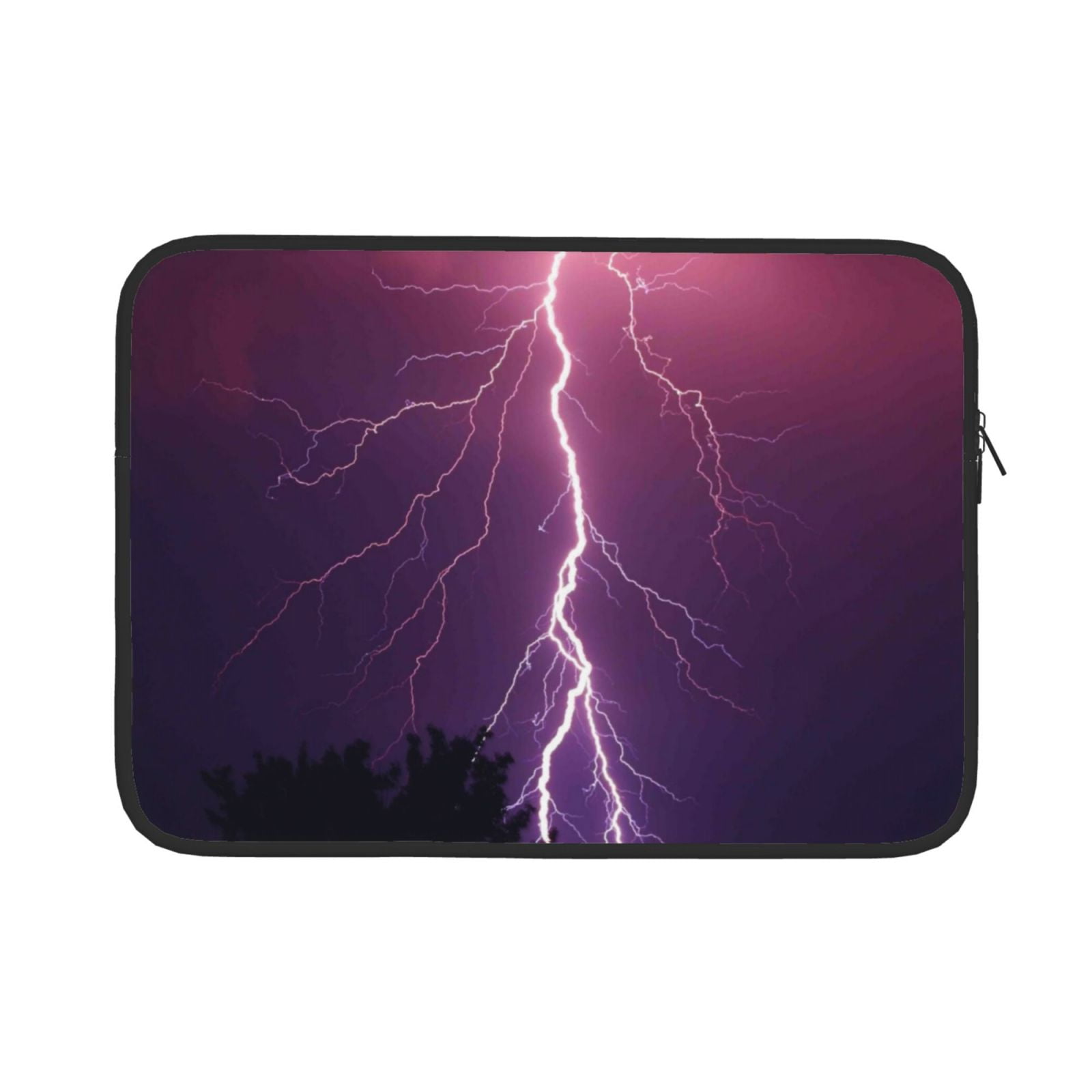 Pofeuu Thunderstorm Violet Purple Print Laptop Carrying Case,13-15-Inch Laptop and Tablet, Sleek ...