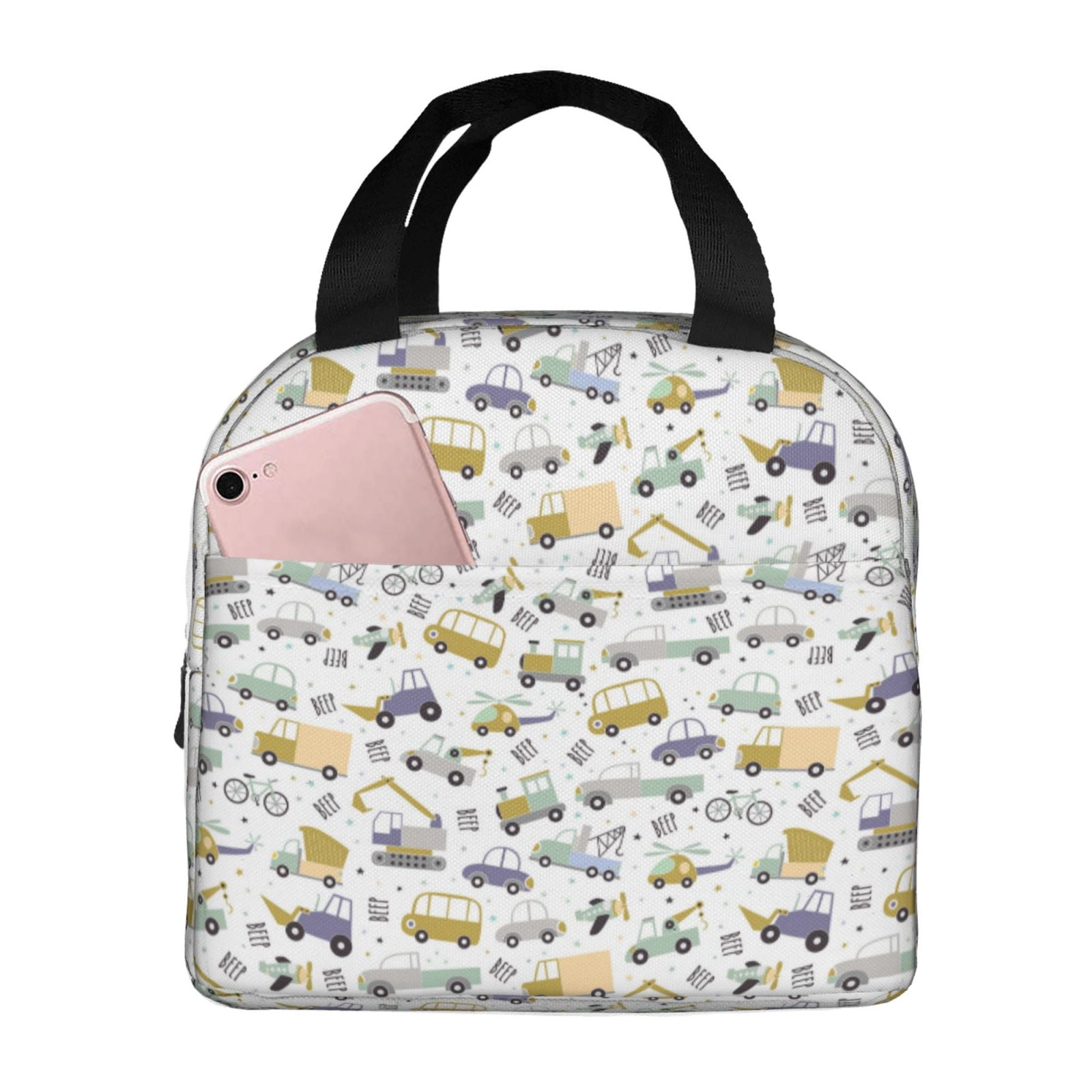 Pofeuu Transport 1 Print Lunch Bag Lunch Box Large Capacity Insulated ...