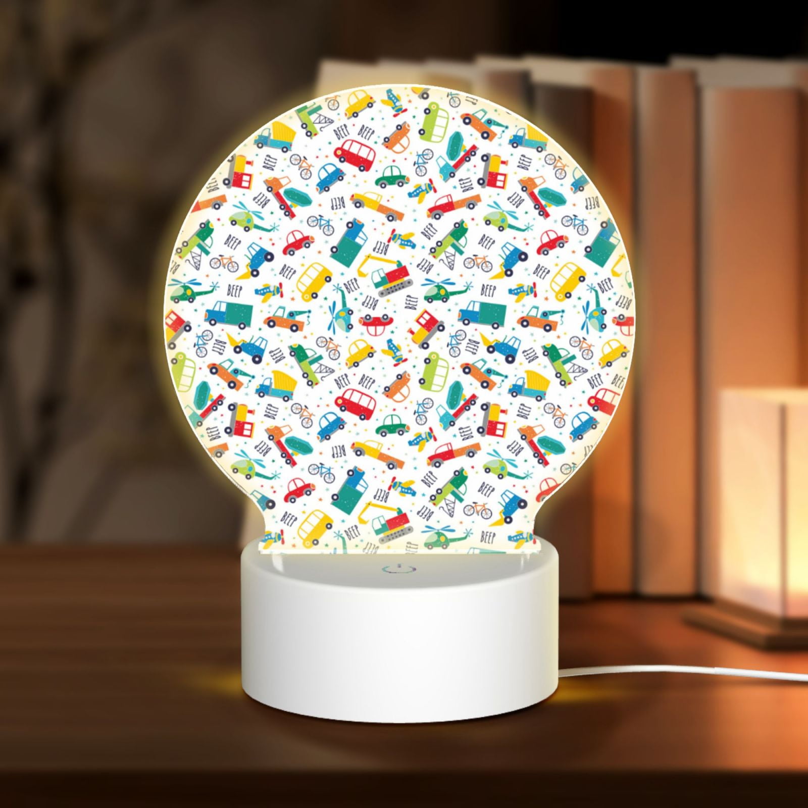 Pofeuu Transport1 Print LED Christmas Night Light Lamp Base Gift DIY 3D ...