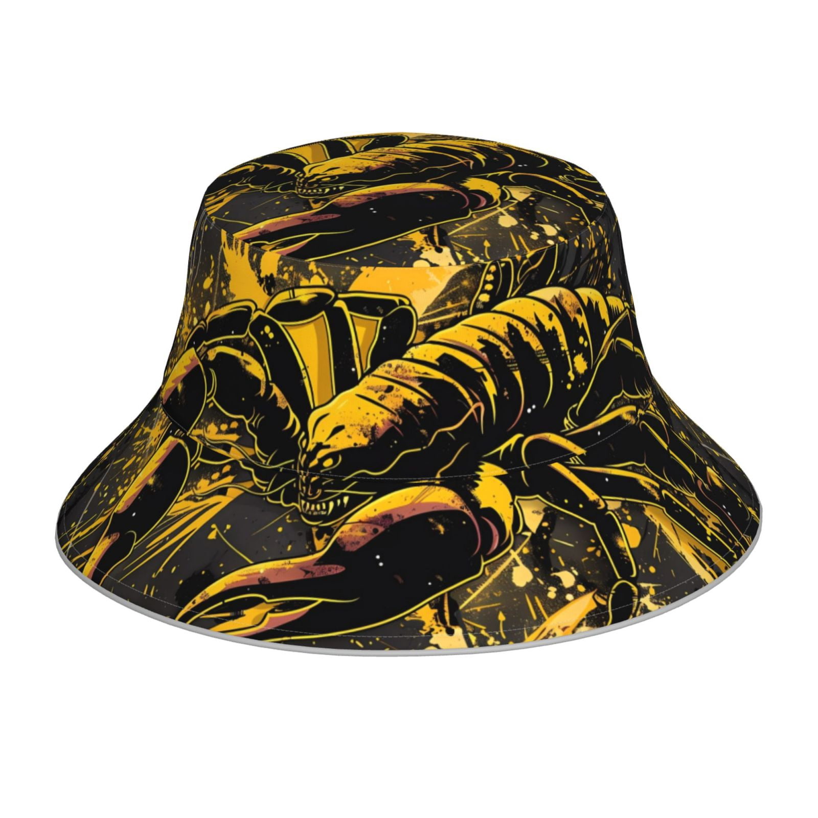 Pofeuu Urban Graffiti Scorpion Illustration Print Bucket Hat for Women ...