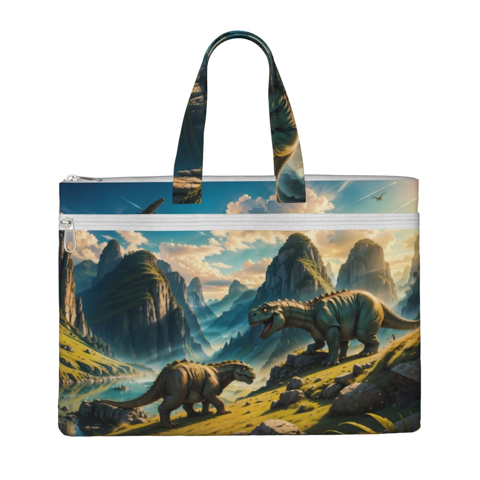 Pofeuu Valley River Dinosaur Print Laptop Bag Carrying - Computer Bag ...