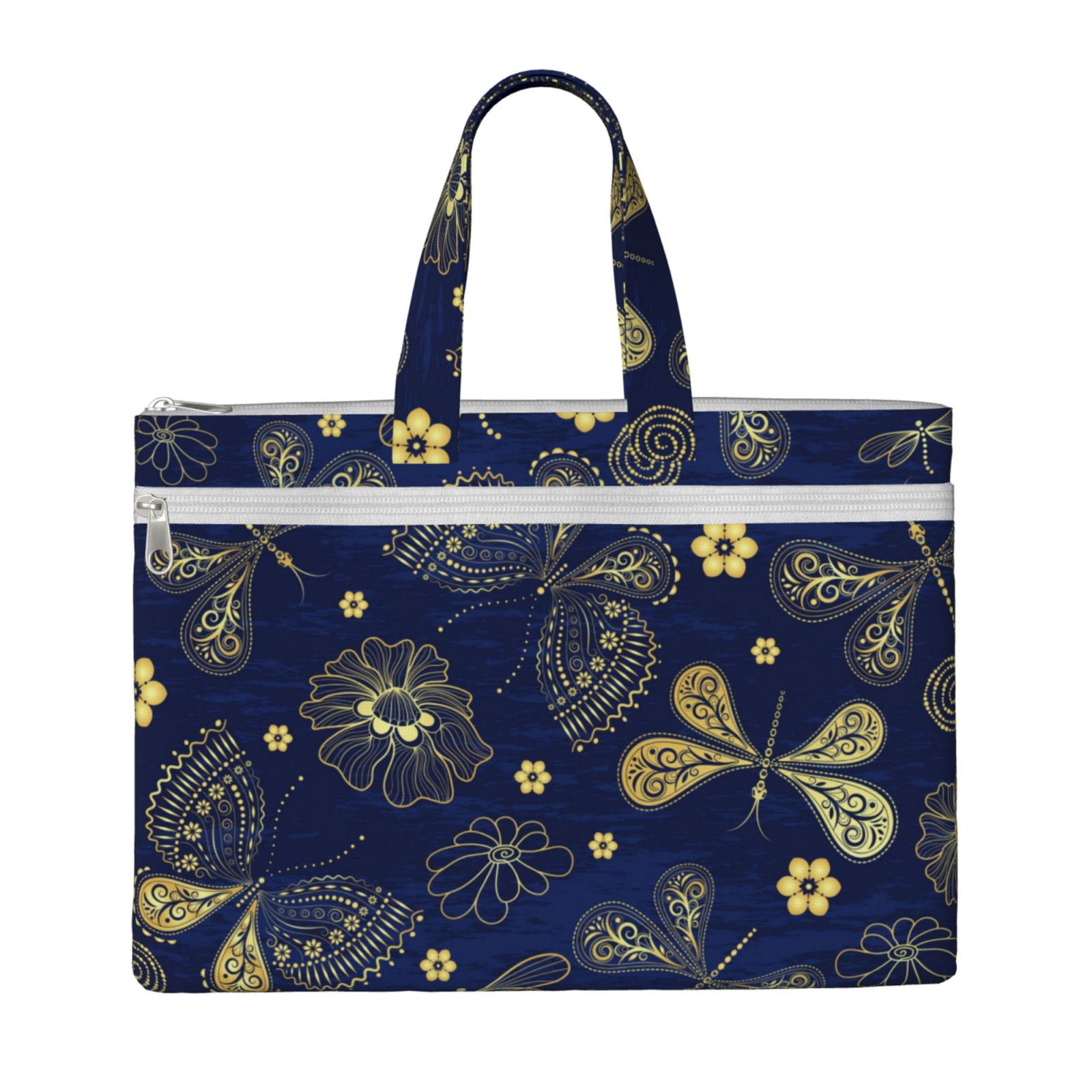 Pofeuu Vintage Golden Butterfly Print Laptop Bag Carrying - Computer ...