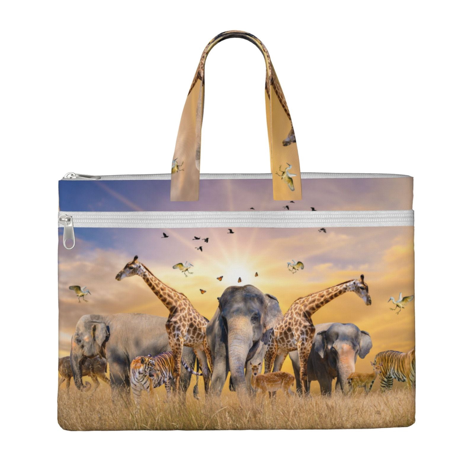 Pofeuu Vintage Wildlife Protection Print Laptop Bag Carrying - Computer ...