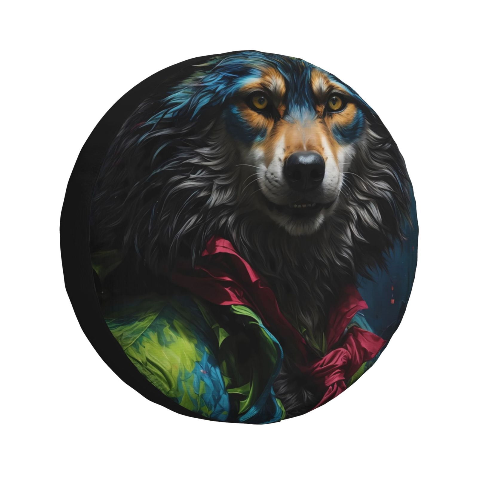 Pofeuu Vintage Wolf Warrior Print Spare Tire Wheel Cover for Car Truck ...