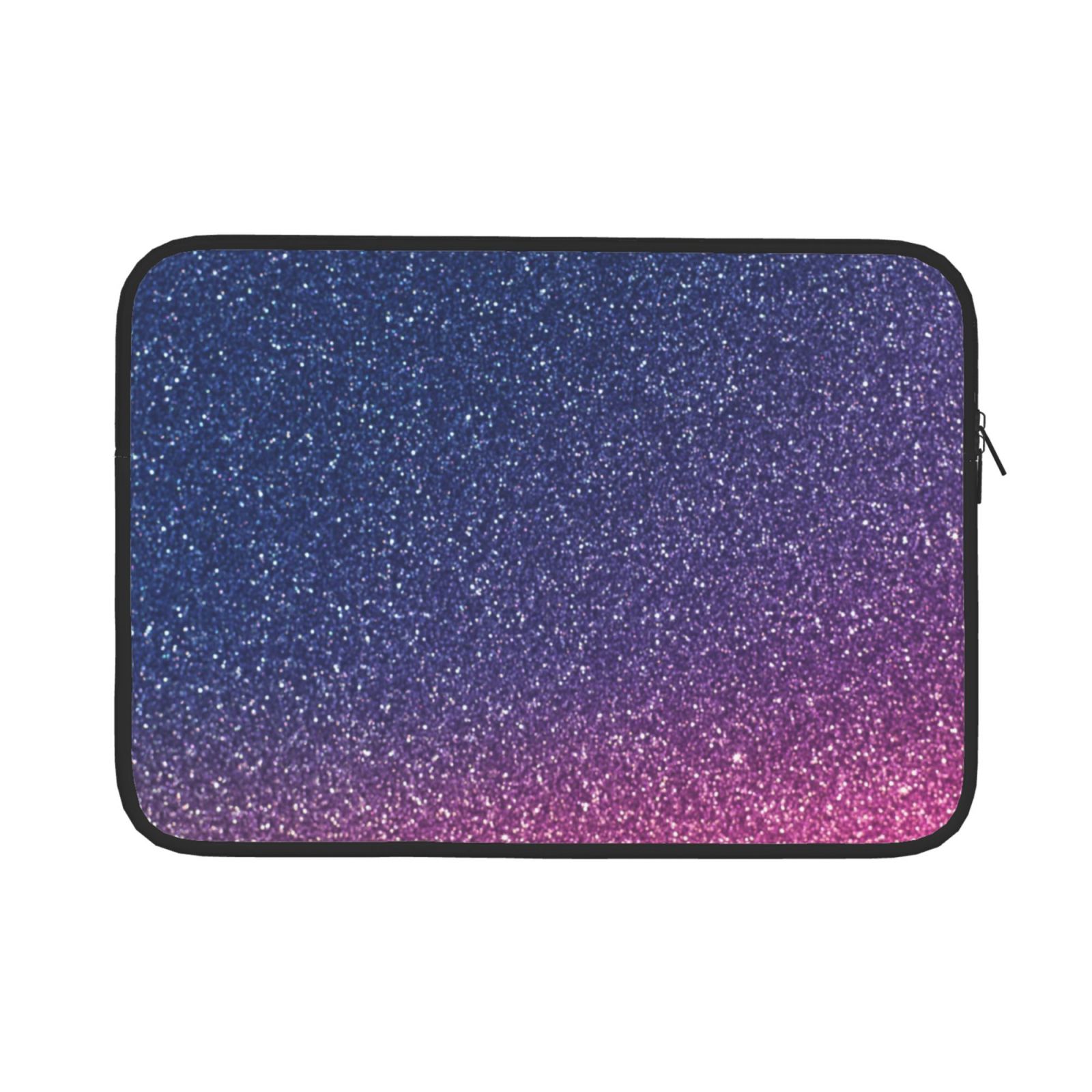 Pofeuu Violet Glitter Print Laptop Carrying Case,13-15-Inch Laptop and Tablet, Sleek Design ...