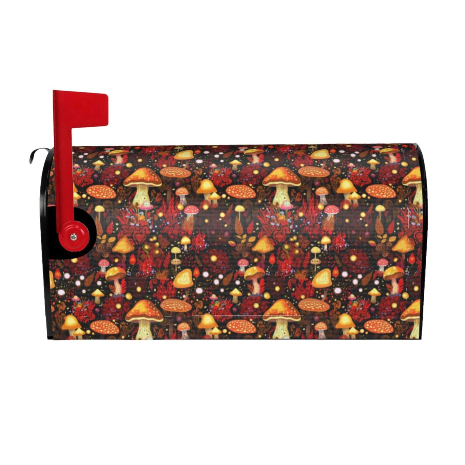 Pofeuu Warm Plants and Mushrooms Print Mailbox Covers Letterbox Cover ...