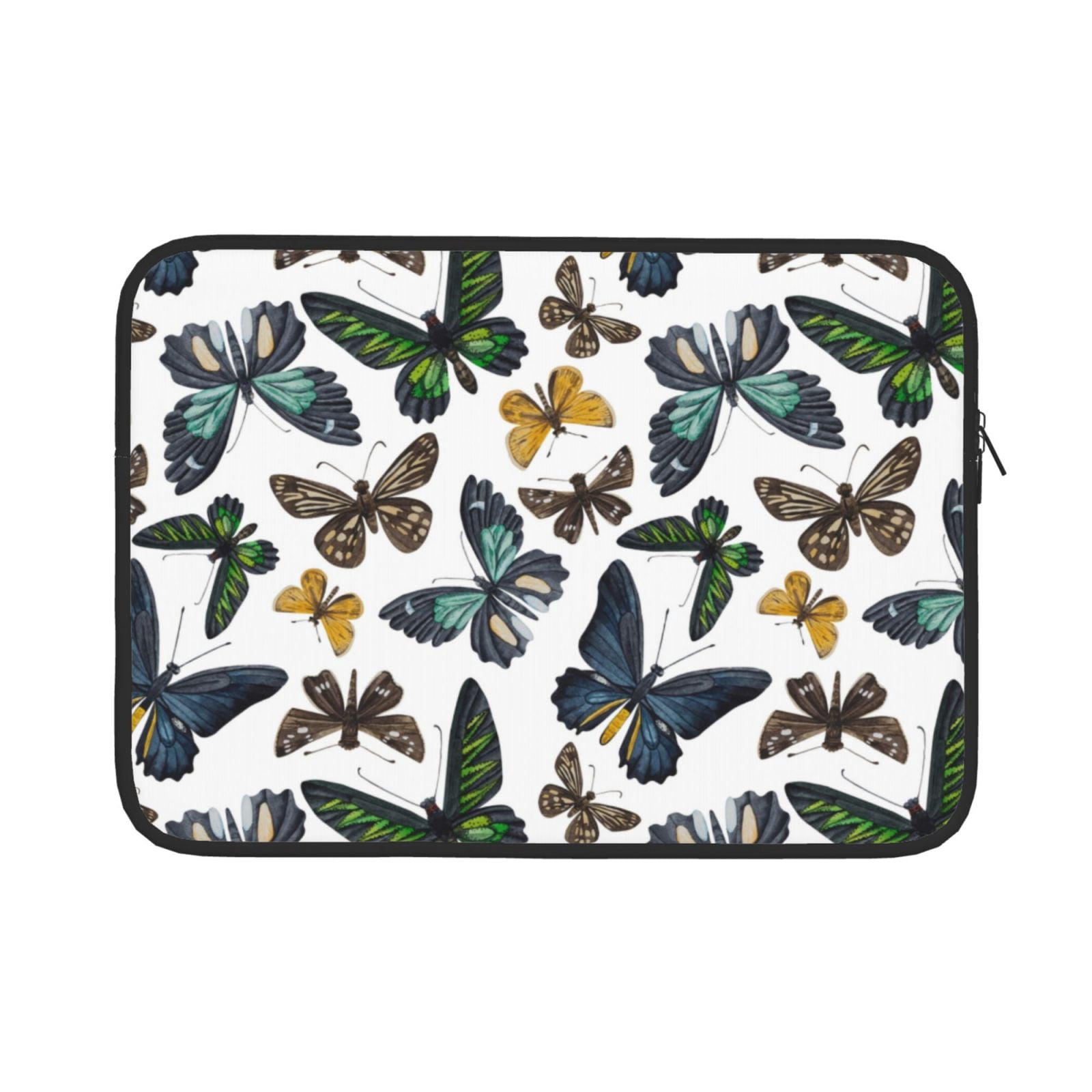 Pofeuu Watercolor Butterflies Print Laptop Carrying Case,13-15-Inch Laptop and Tablet, Sleek ...