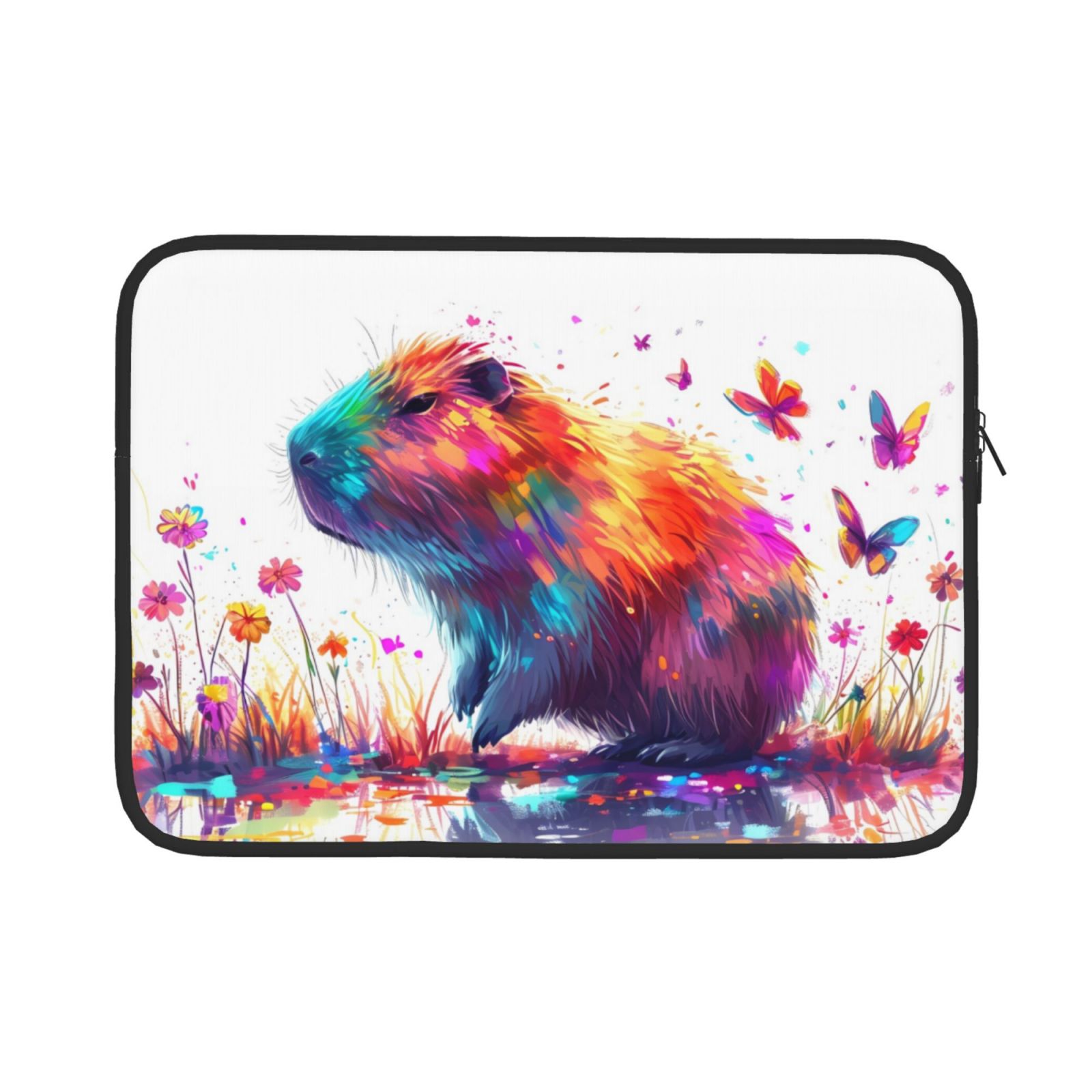 Pofeuu Watercolor Butterfly Guinea Pig Print Laptop Carrying Case,13-15 ...