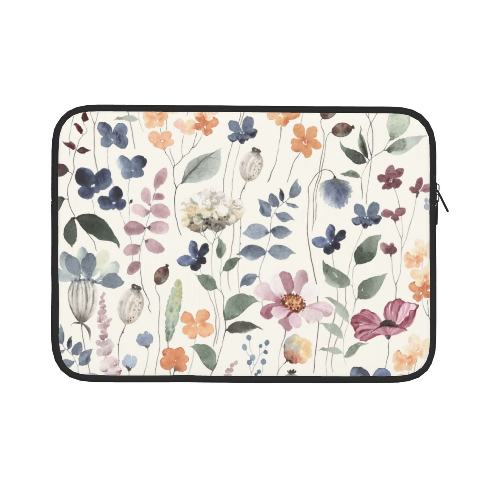 Pofeuu Watercolor Floral Print Laptop Carrying Case,13-15-Inch Laptop ...