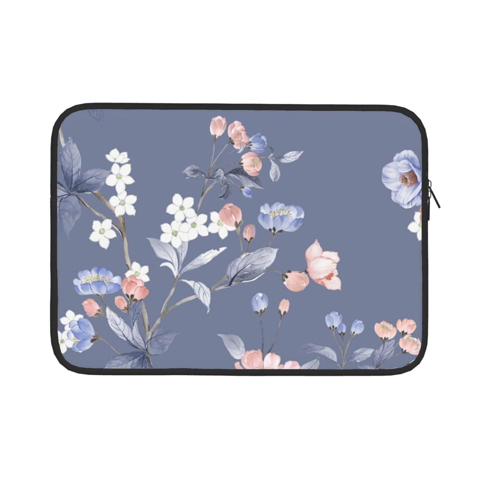Pofeuu Watercolor Flowers Butterfly Print Laptop Carrying Case,13-15-Inch Laptop and Tablet ...