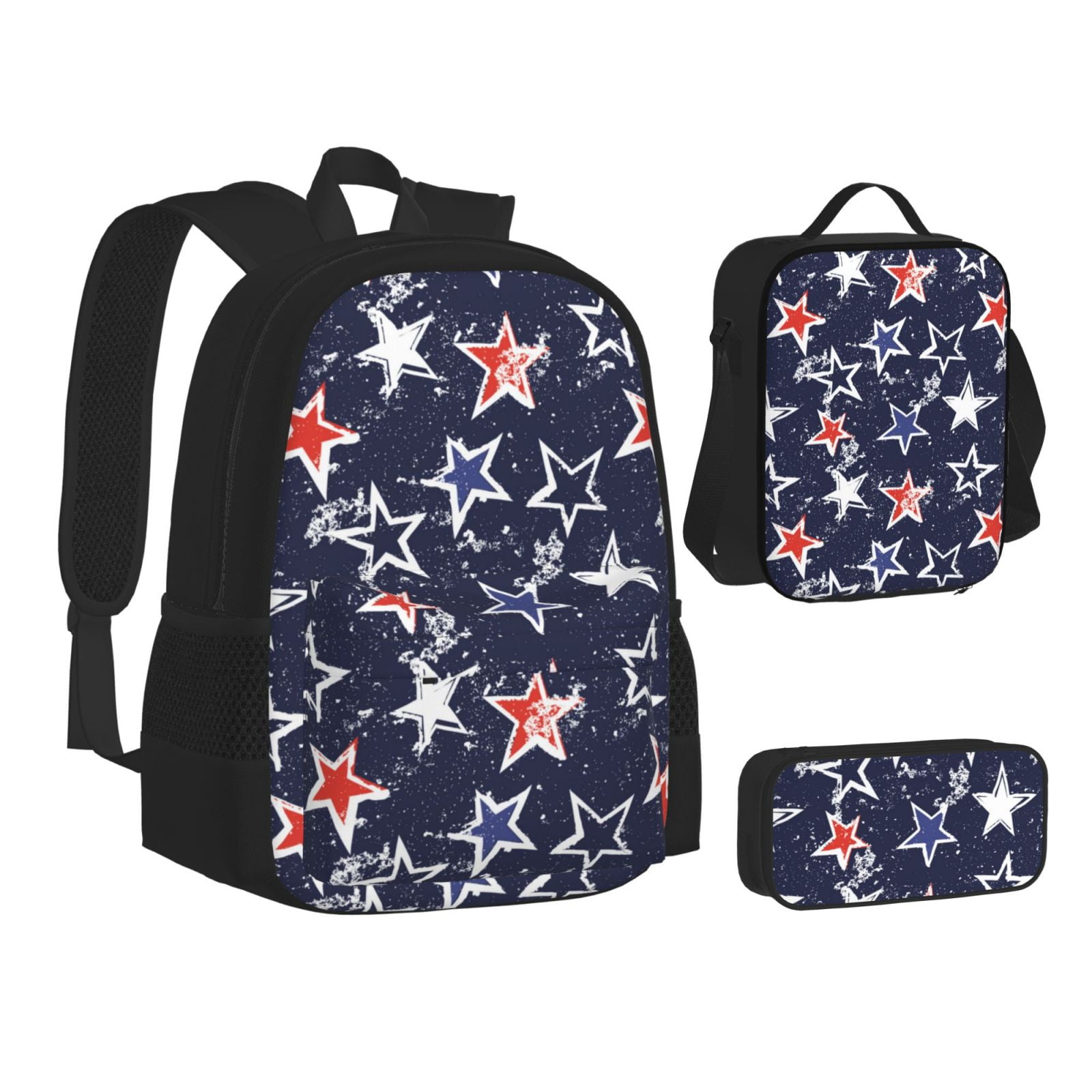 Pofeuu Watercolor Stars Print Backpack Travel Backpacks With Lunch Bag ...