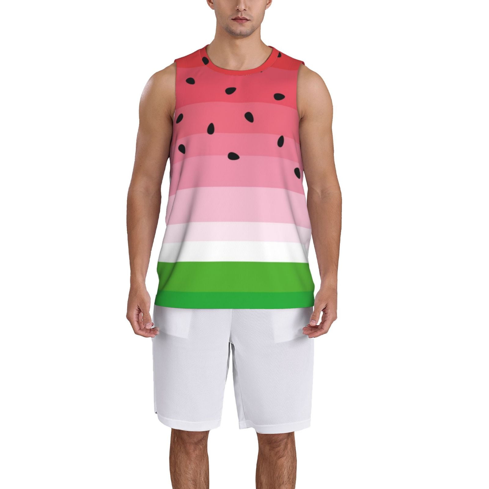 Pofeuu Watermelon Print Basketball Jersey, Shirts for Men Youth ...
