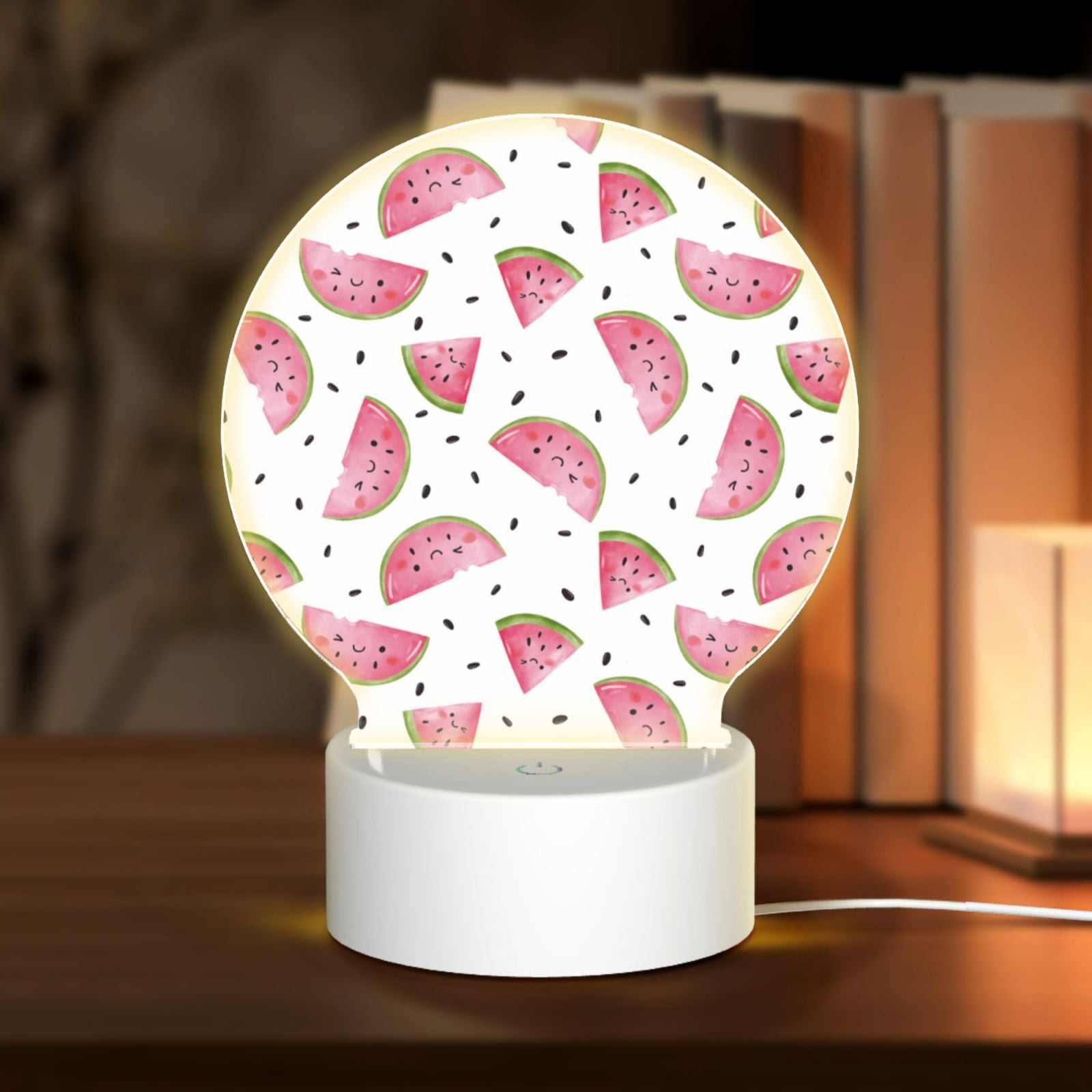 Pofeuu Watermelon Print LED Christmas Night Light Lamp Base Gift DIY 3D ...