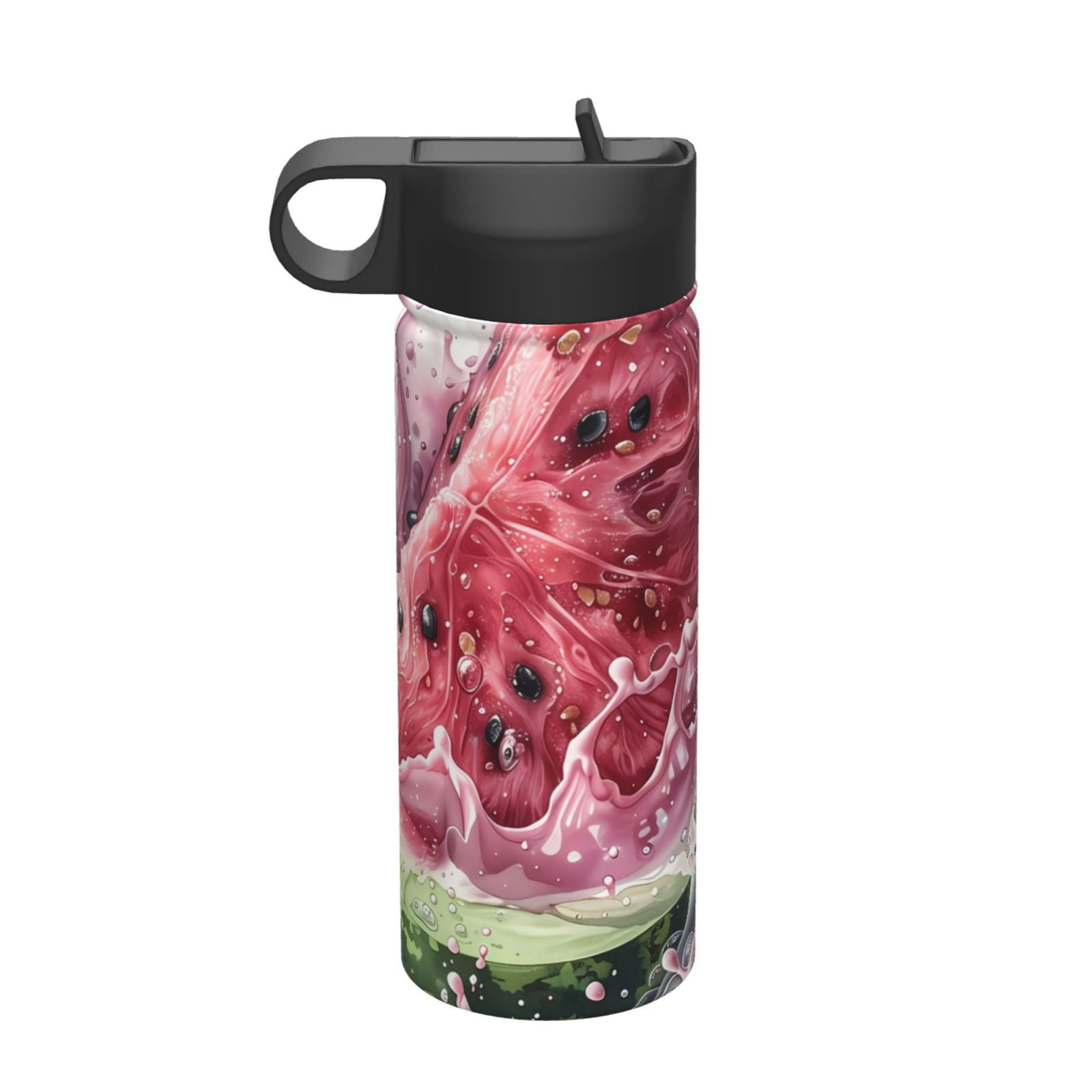 Pofeuu Watermelon Splash Realism Art Print 18oz Sports Insulated Kettle ...