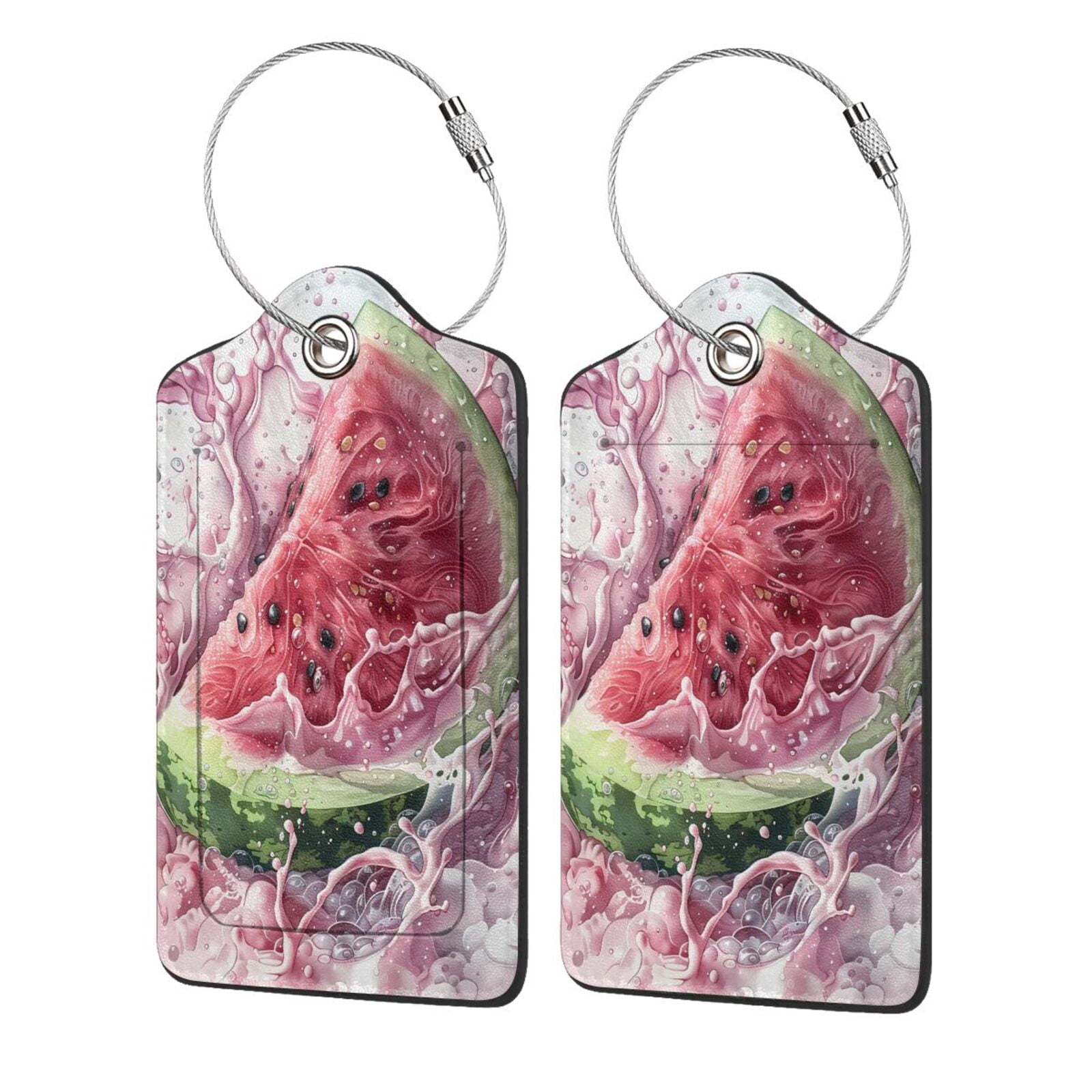 Pofeuu Watermelon Splash Realism Art Print Luggage Tags, Privacy Cover ...