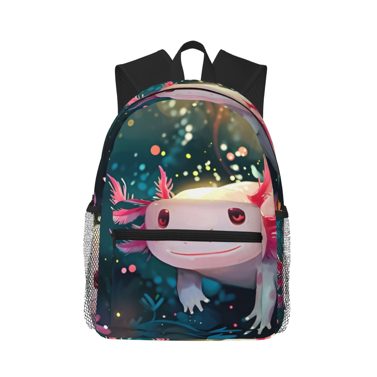 Pofeuu Whimsical Axolotl Fantasy Print Laptop Backpack Travel Canvas ...