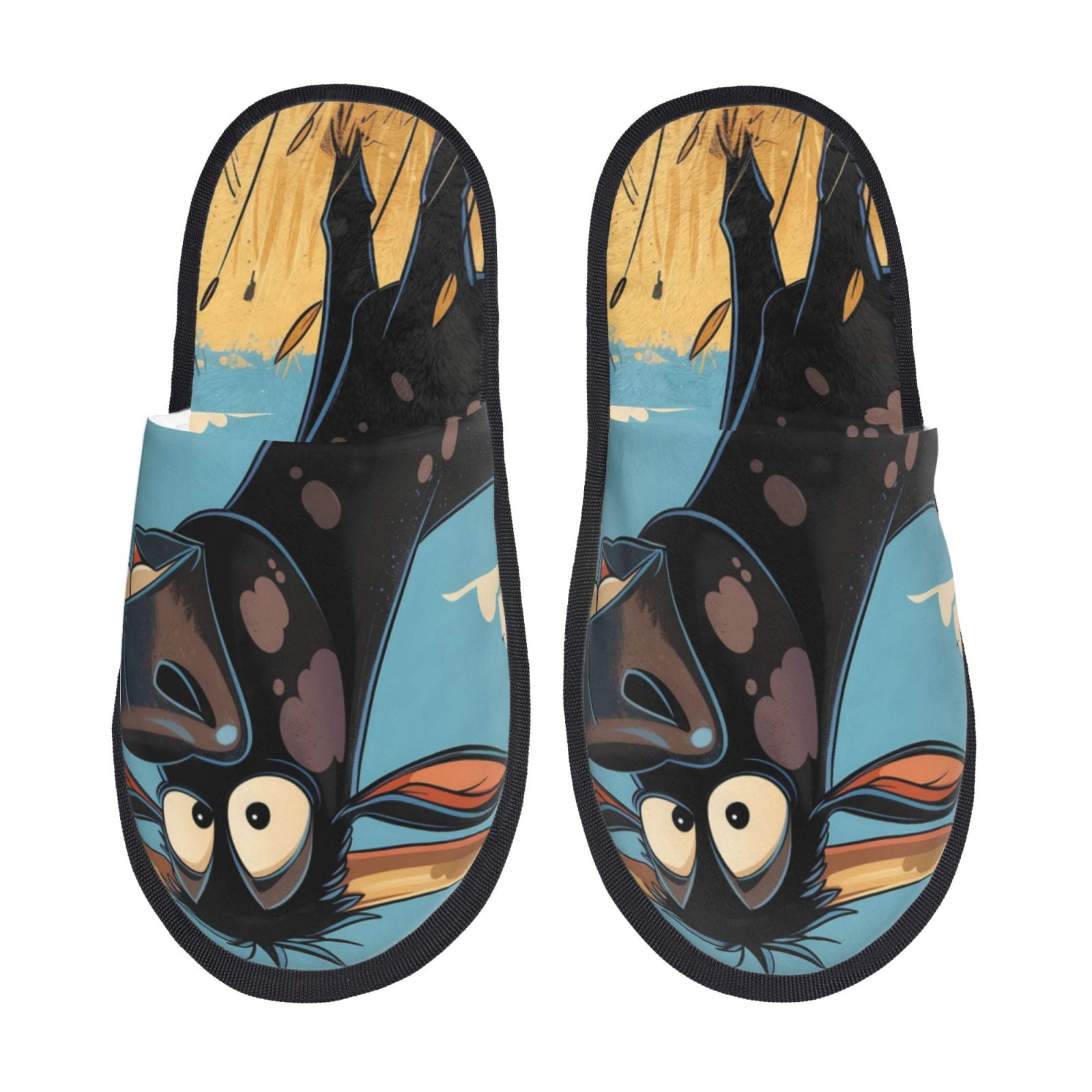 Pofeuu Whimsical Cartoon Cow Print EVA Fuzzy House super light Slippers ...