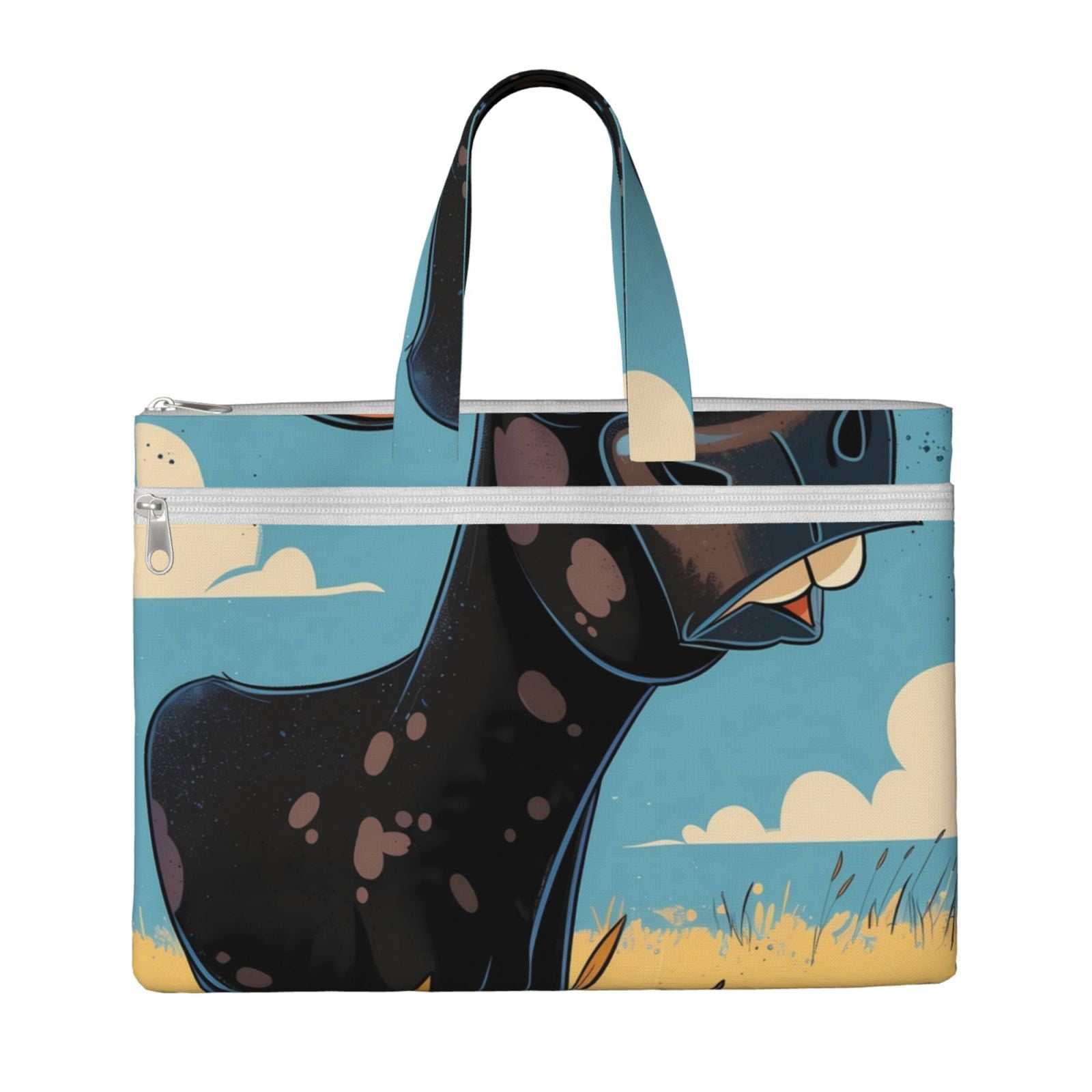 Pofeuu Whimsical Cartoon Cow Print Laptop Bag Carrying - Computer Bag ...