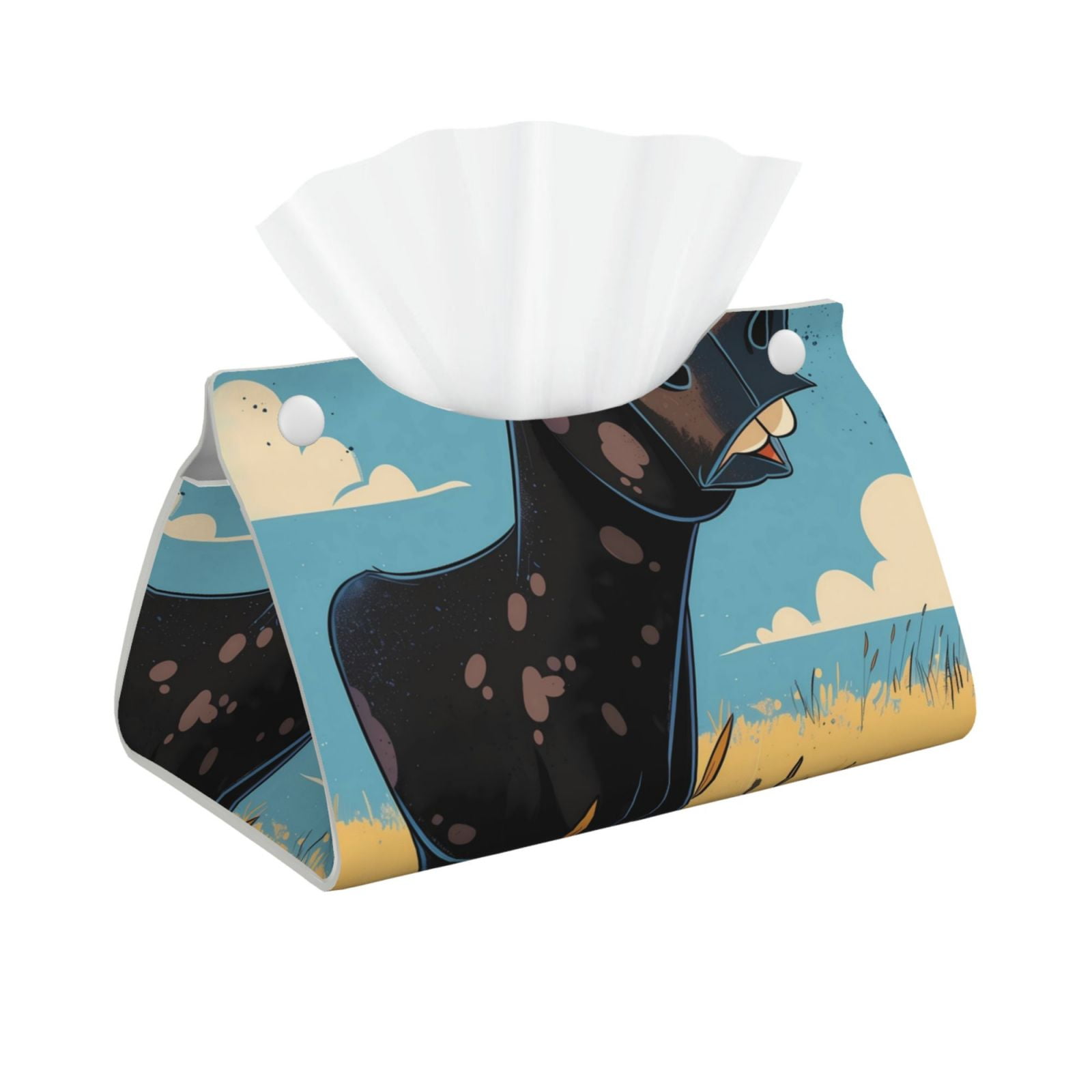 Pofeuu Whimsical Cartoon Cow Print Tissue Box Cover, Modern Decorative ...