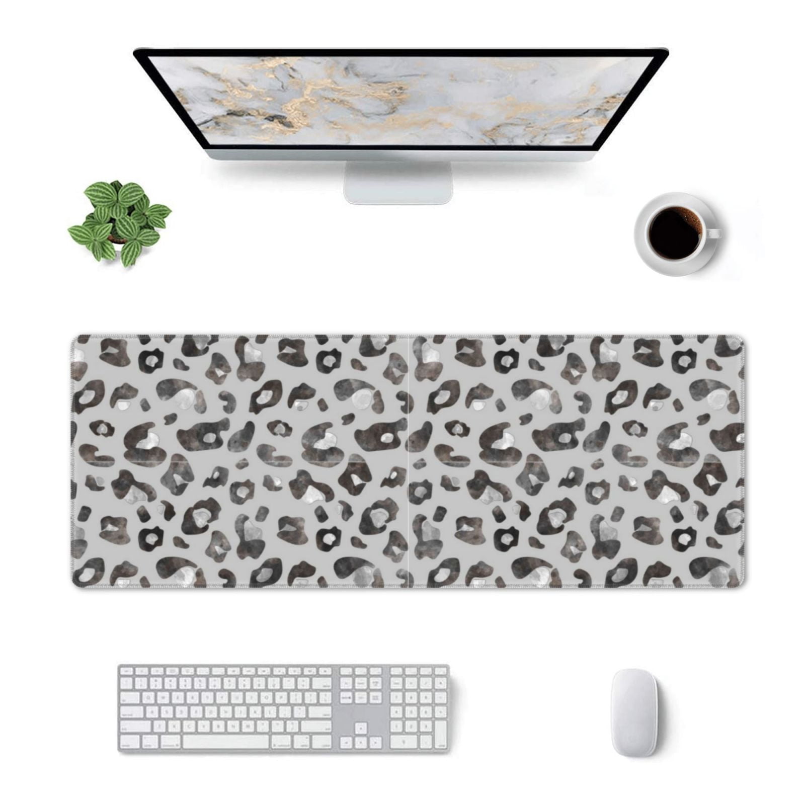 Pofeuu Wild Animal Leopard Print Print Desk Mat for Keyboard and Mouse ...