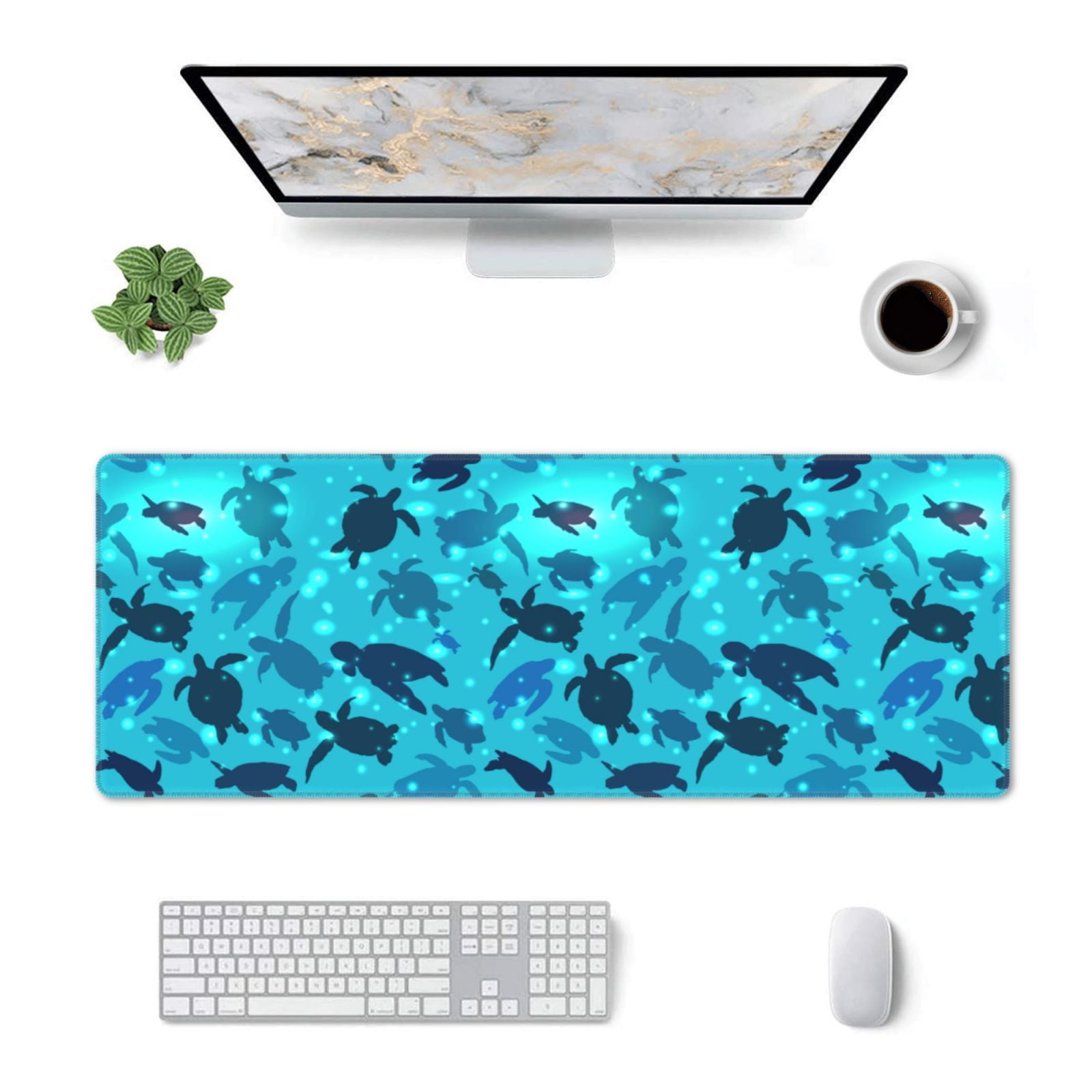 Pofeuu World Turtle Day Print Desk Mat for Keyboard and Mouse，Computer ...