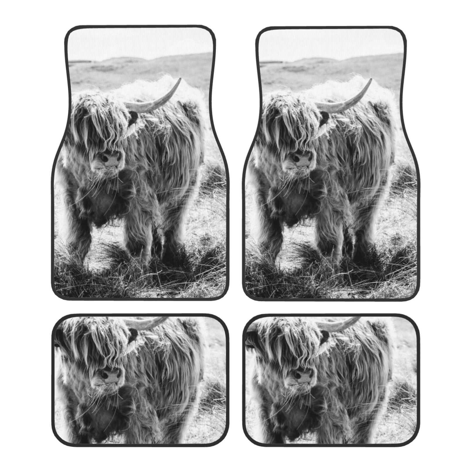 Pofeuu Yak Print Car Foot Mat Set of 4 Pieces - All-Weather Full Set ...