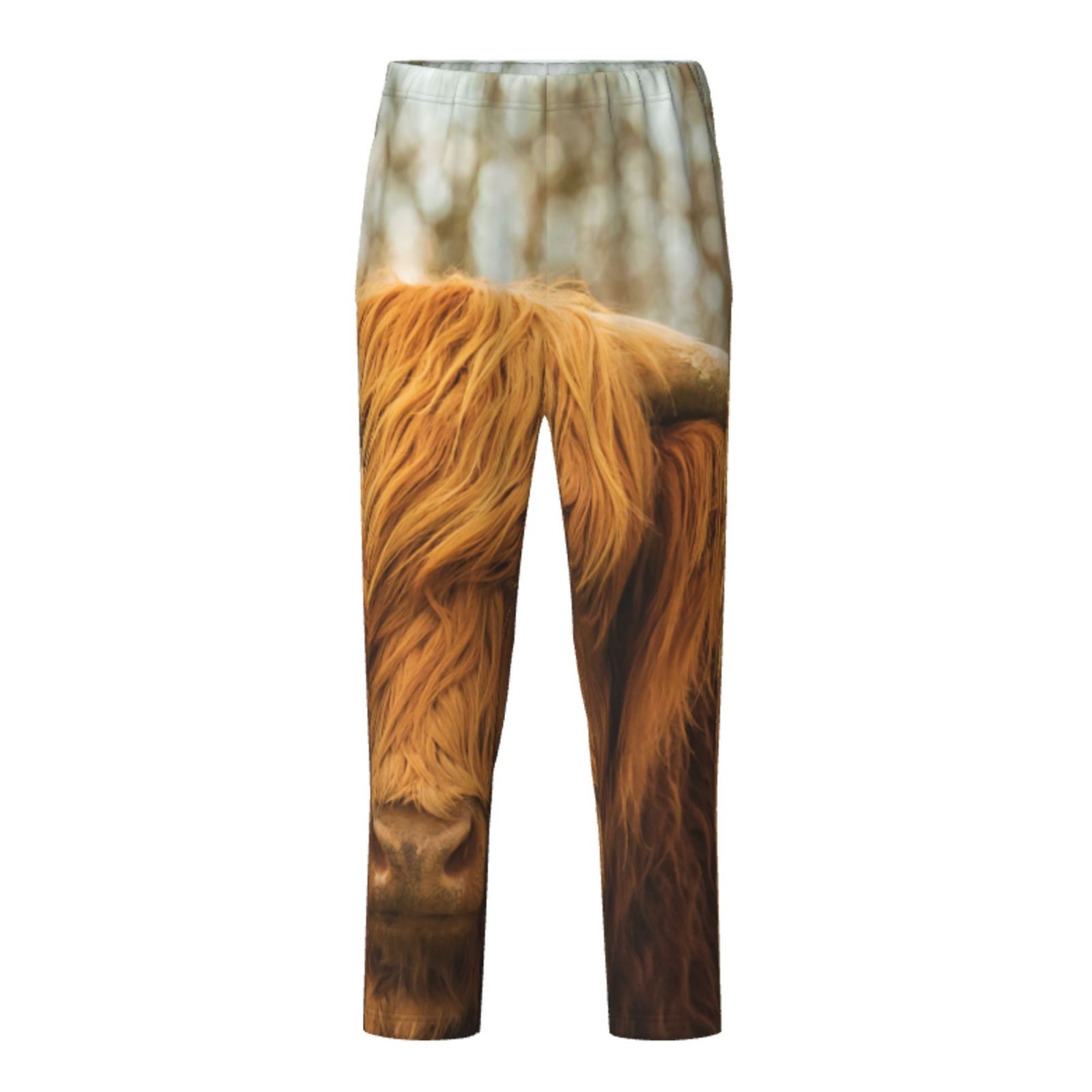 Pofeuu Yak Print Teenagers' Pajama Pants, Soft Lounge Pajama Pants with big pockets for Men ...