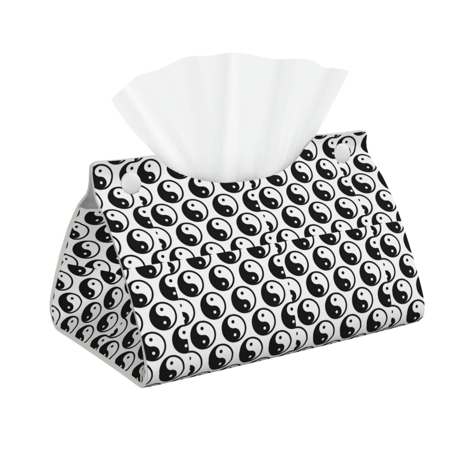 Pofeuu Yin Yang Print Tissue Box Cover, Modern Decorative PU Leather ...