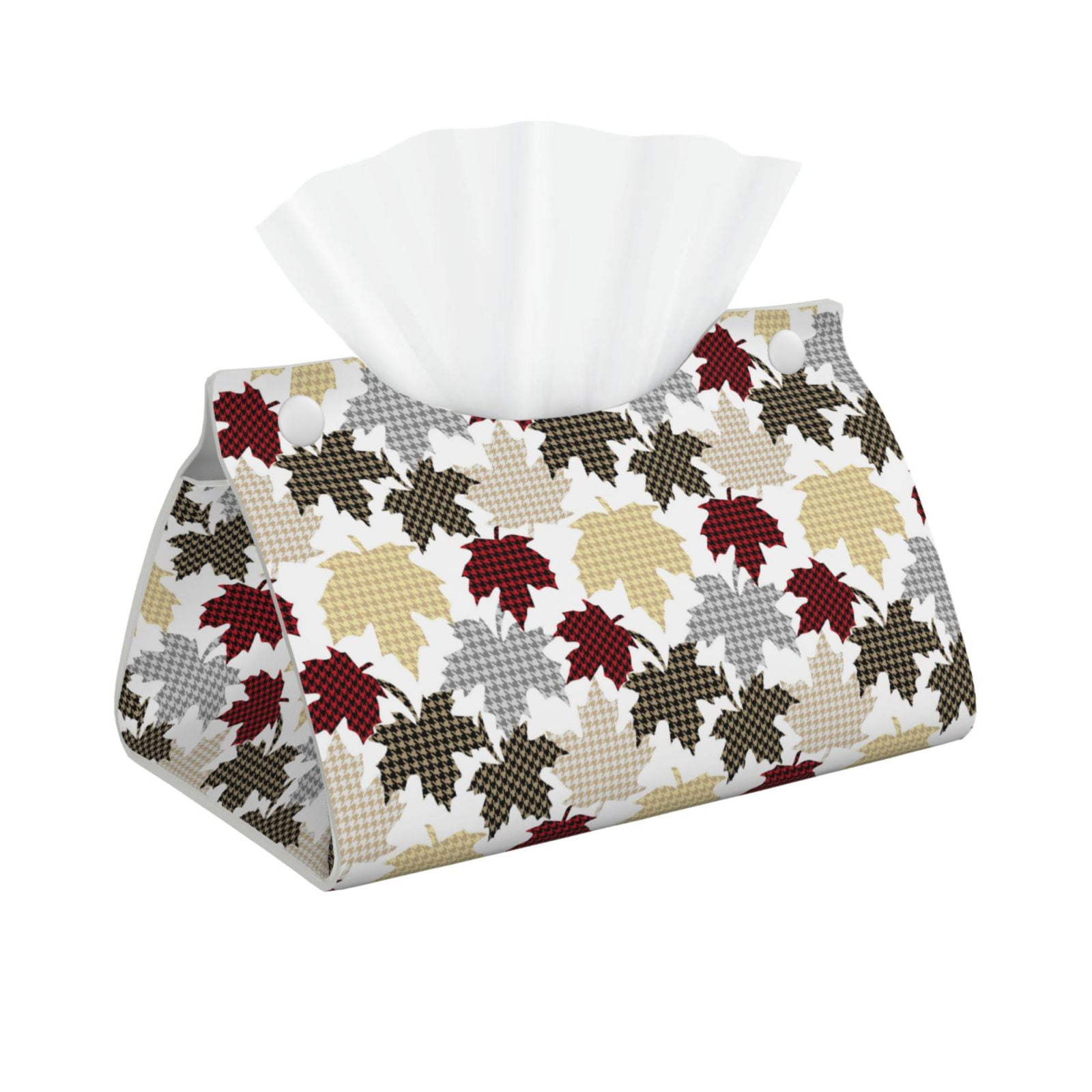 Pofeuu colorful Maple Print Tissue Box Cover, Modern Decorative PU ...