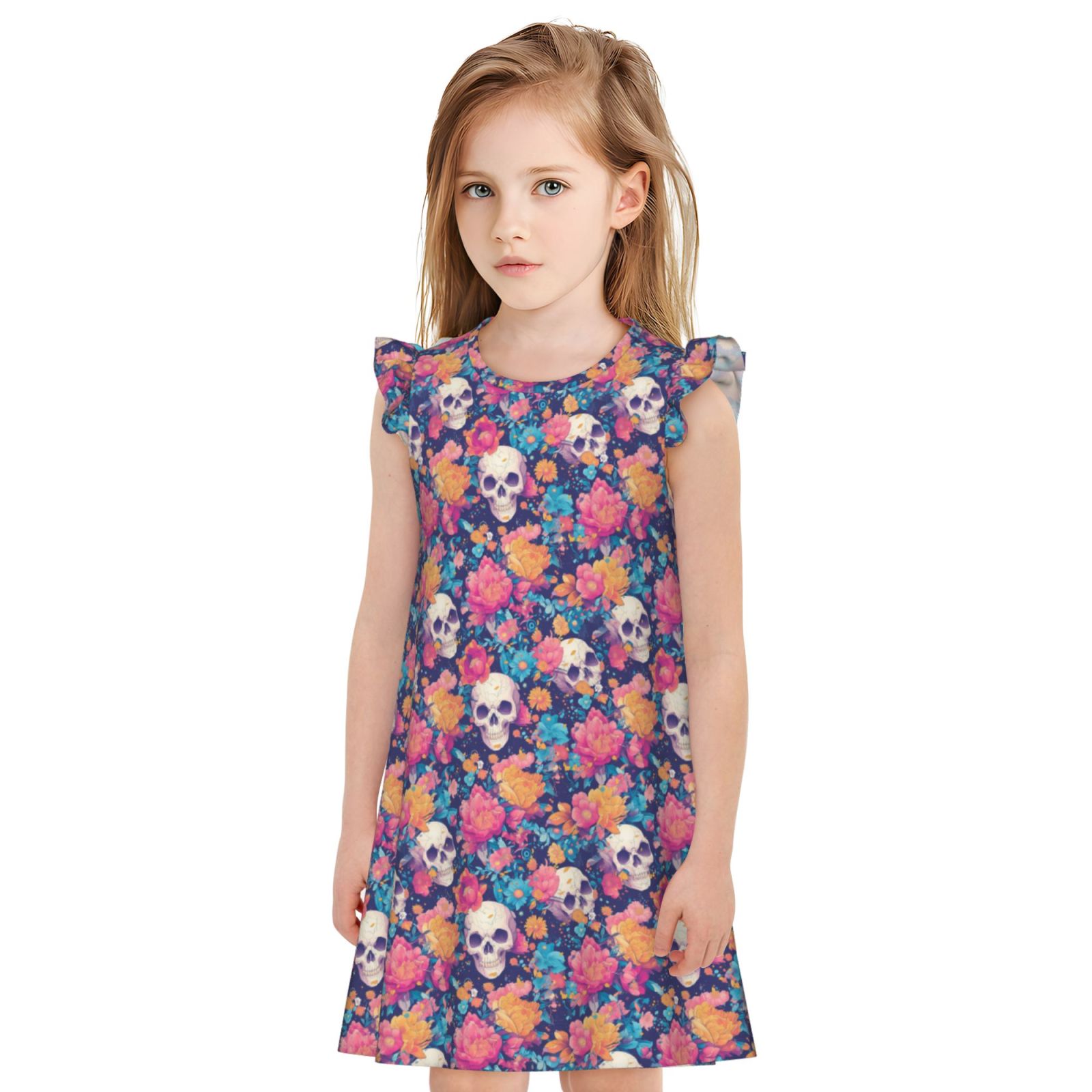 Pofeuu colorful Skull flower daisy Print Girls Nightgowns, Nightgown ...