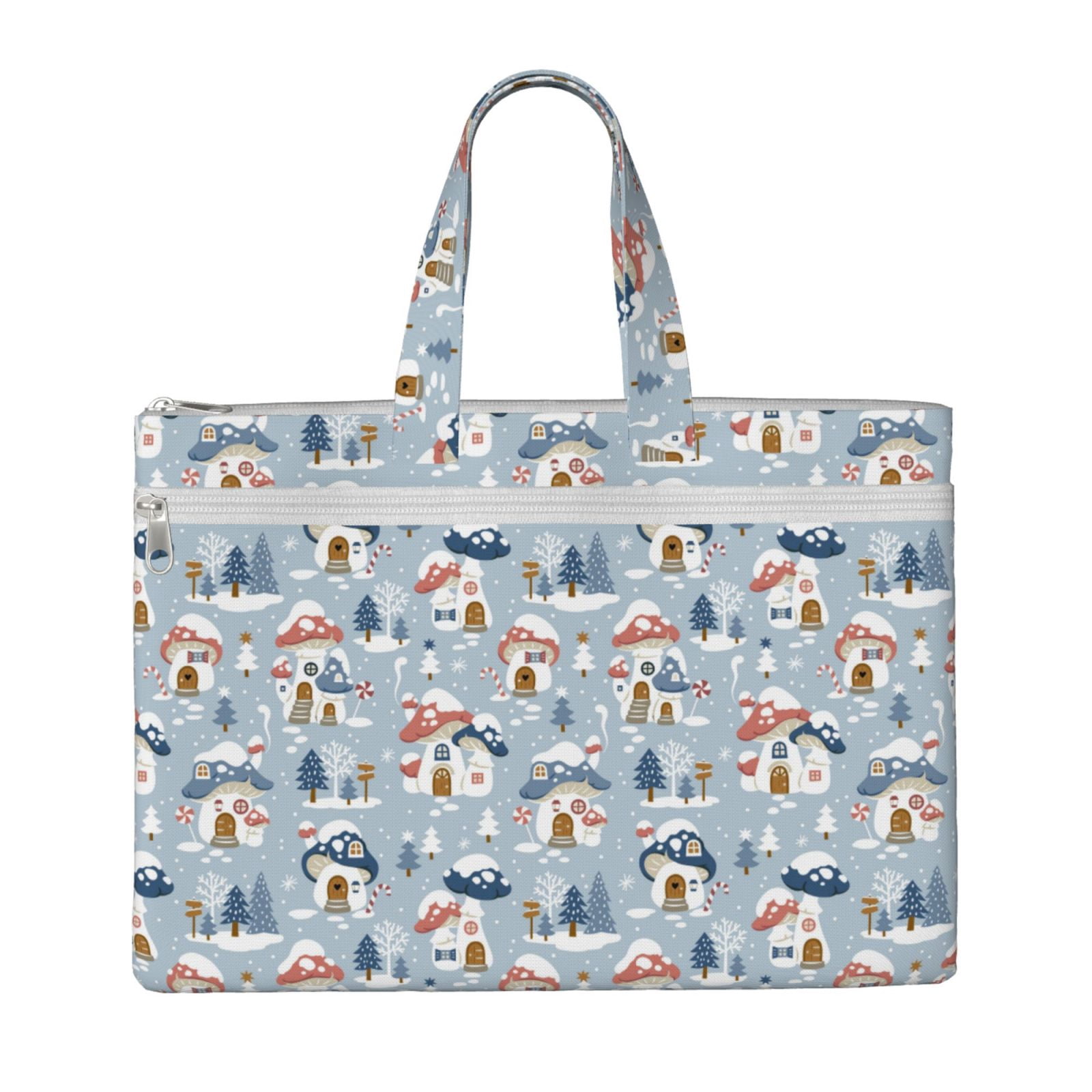 Pofeuu cute Mushroom Village Print Laptop Bag Carrying - Computer Bag ...