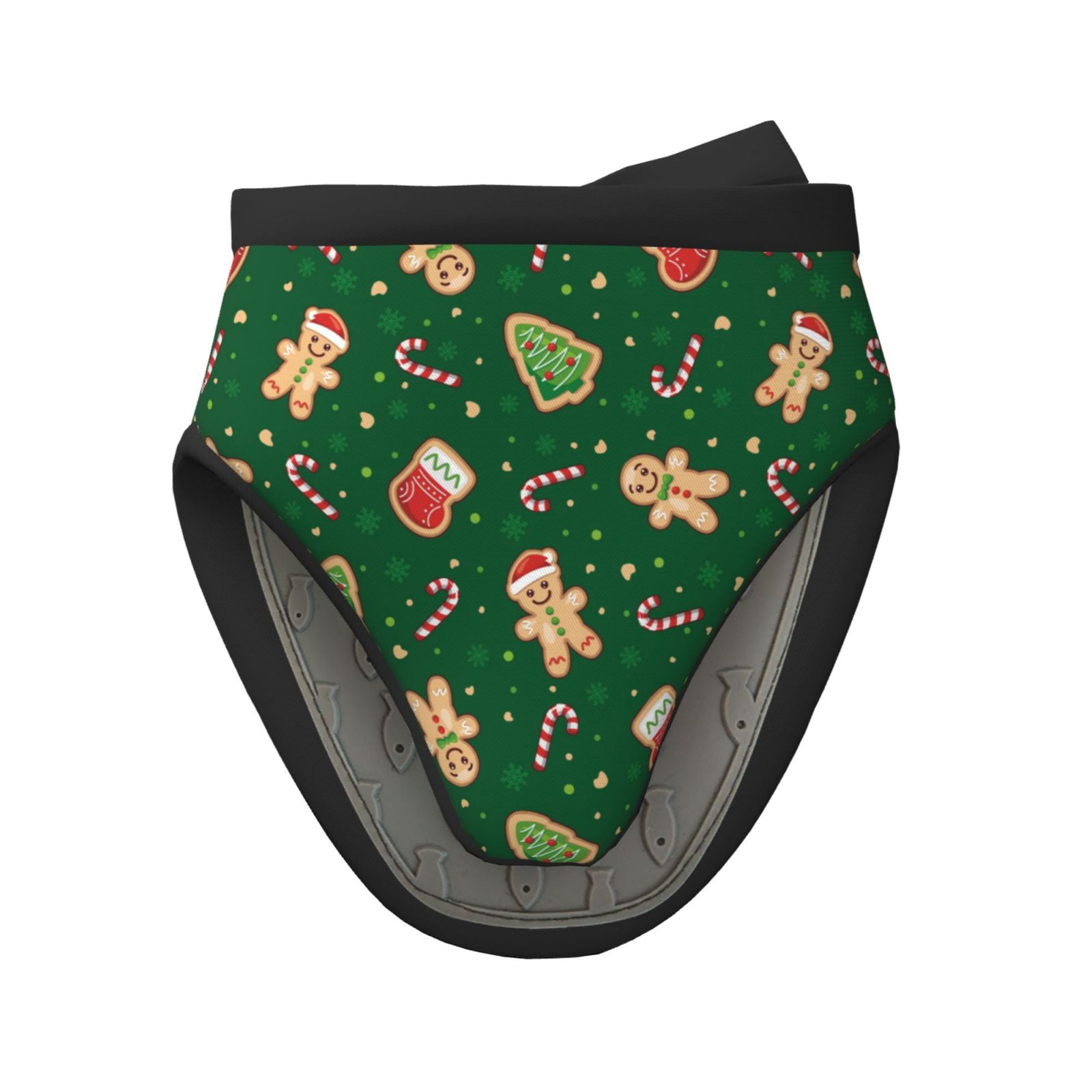 Pofeuu green Christmas Element Print Thickened Mini Silicone Oven Mitts ...