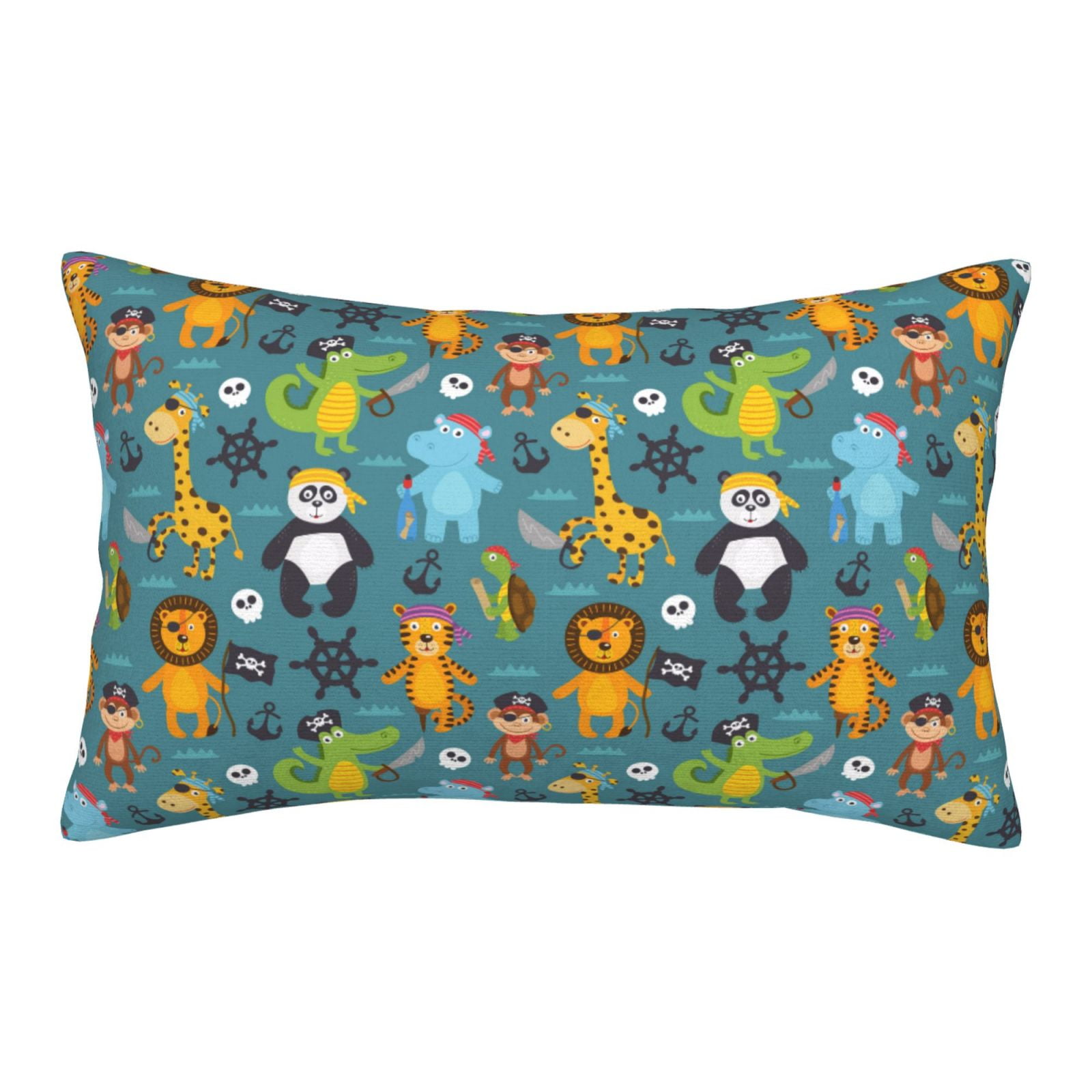 Pofeuu pirates animals Print Polyester Microfiber Plush Pillowcases ...