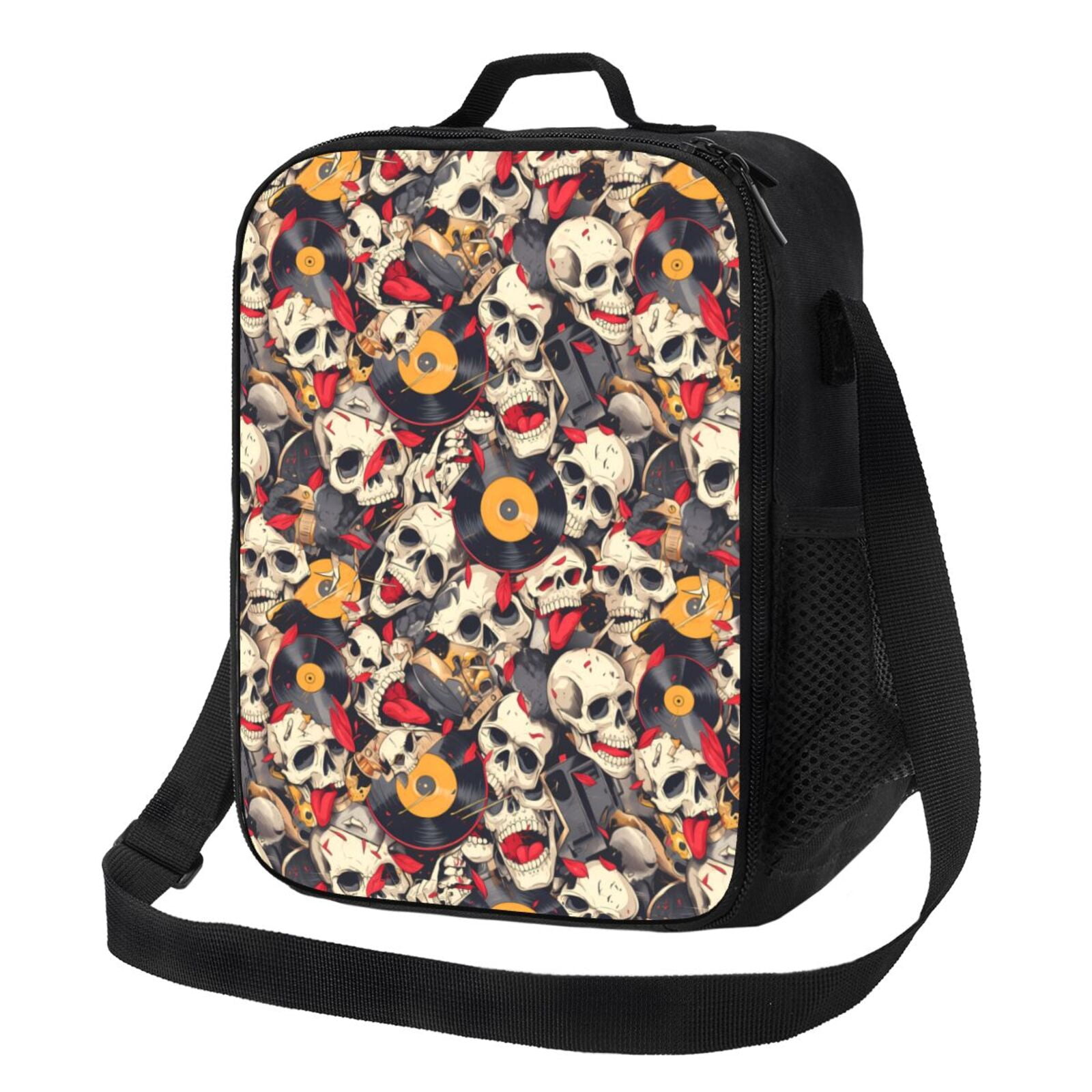 Tebeau rock Skull record artist Print Lunch Box, Insulated Lunch Bag ...