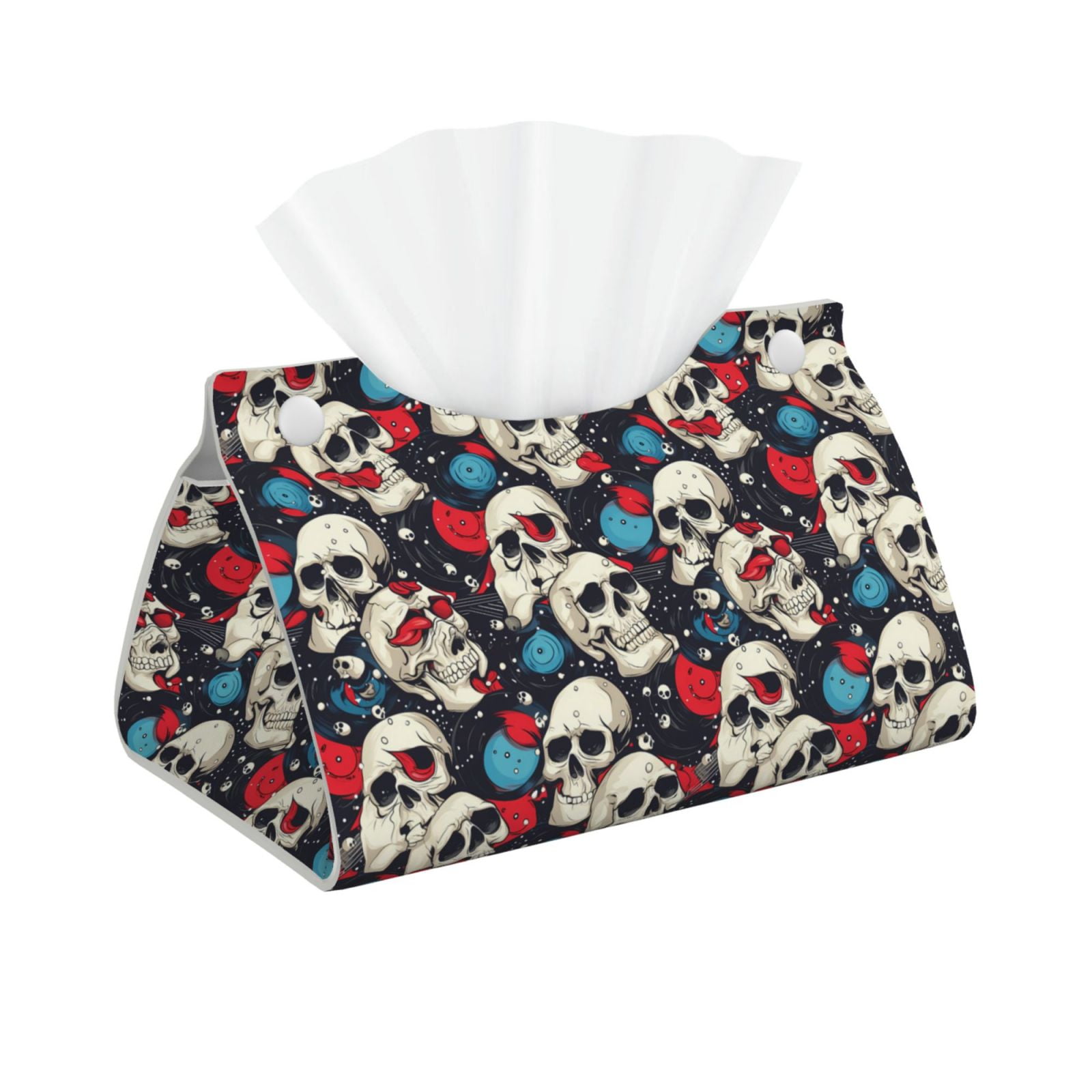 Pofeuu rock record Skull artist Print Tissue Box Cover, Modern ...