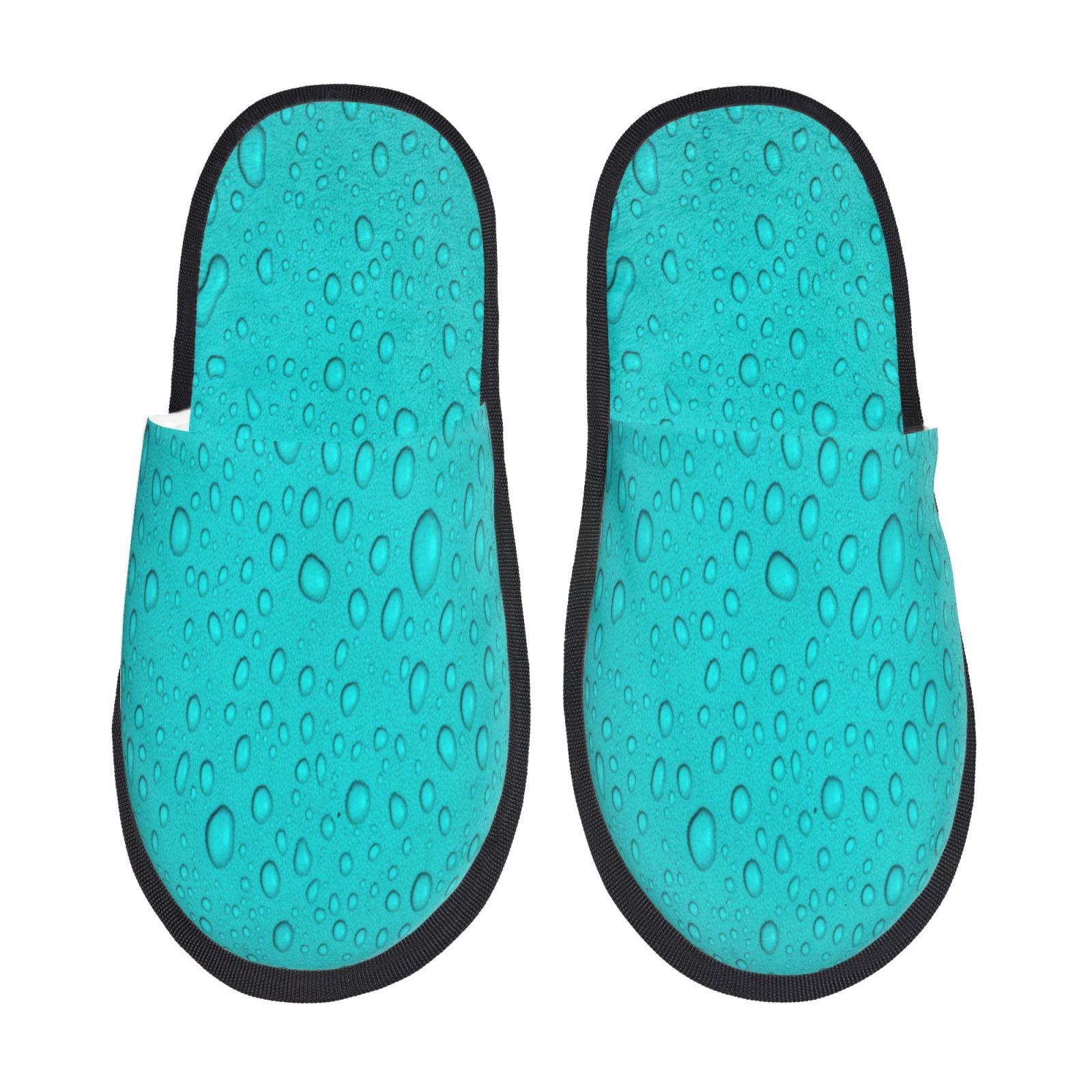 Pofeuu water droplets Print EVA Fuzzy House super light Slippers ...