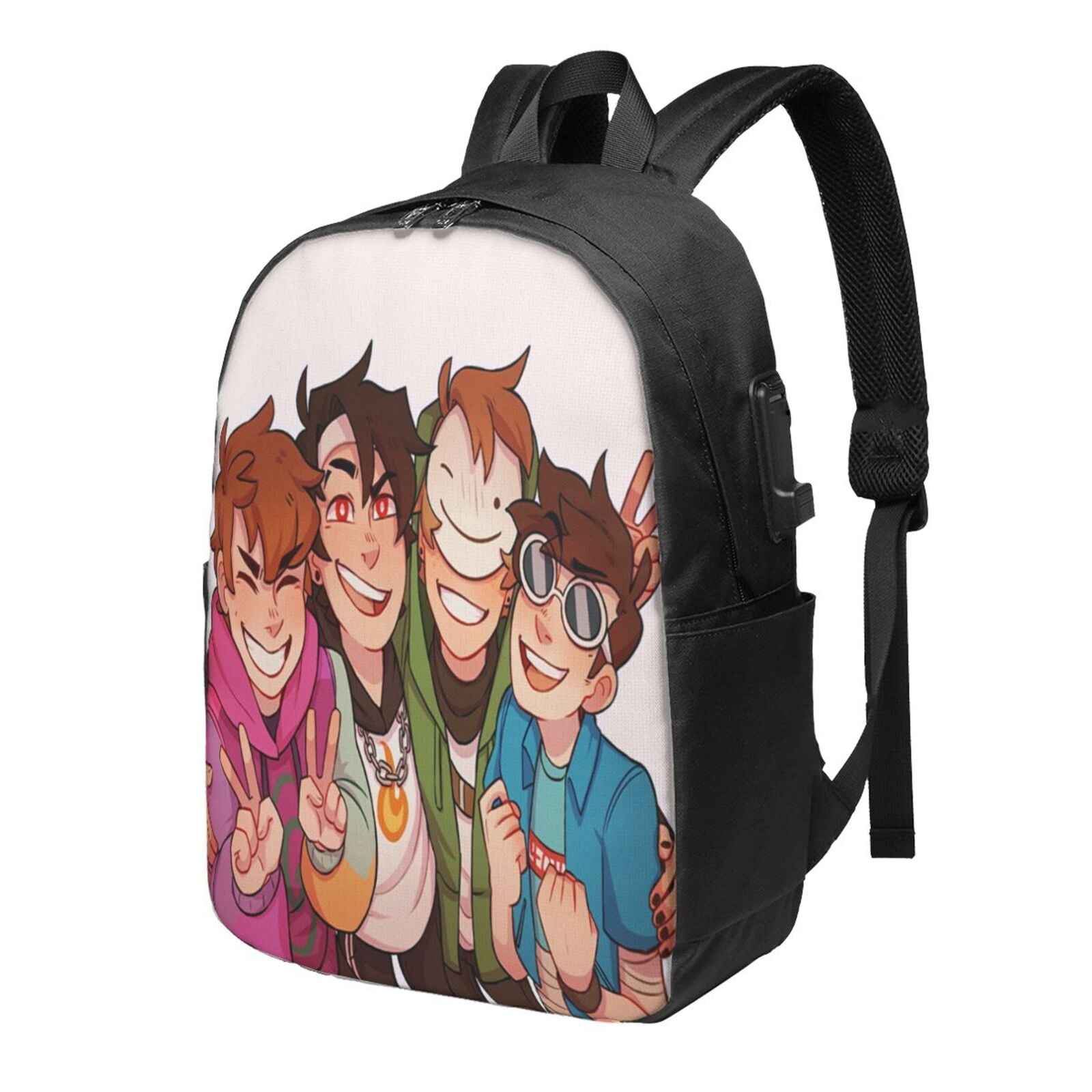 Poggers Dream Team Backpack Fashion Travel Backpack Laptop Backpack 17 Inch External Usb ...