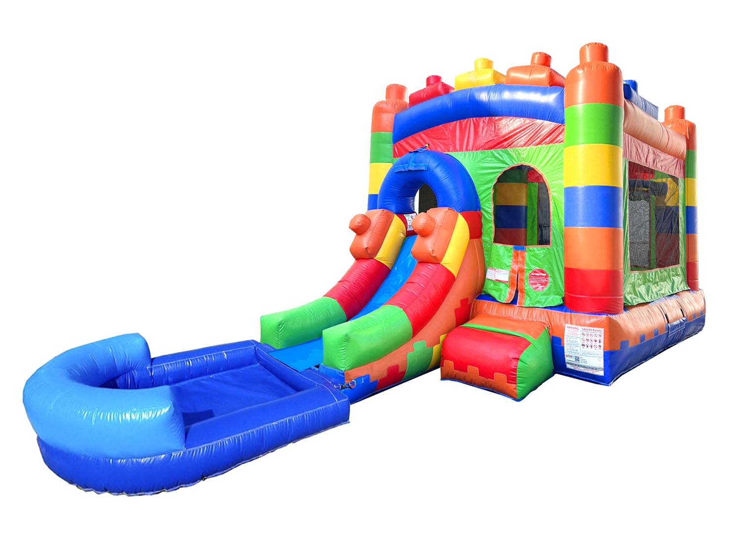 Pogo Bounce House Crossover Bounce House with Slide and Splash Pool ...