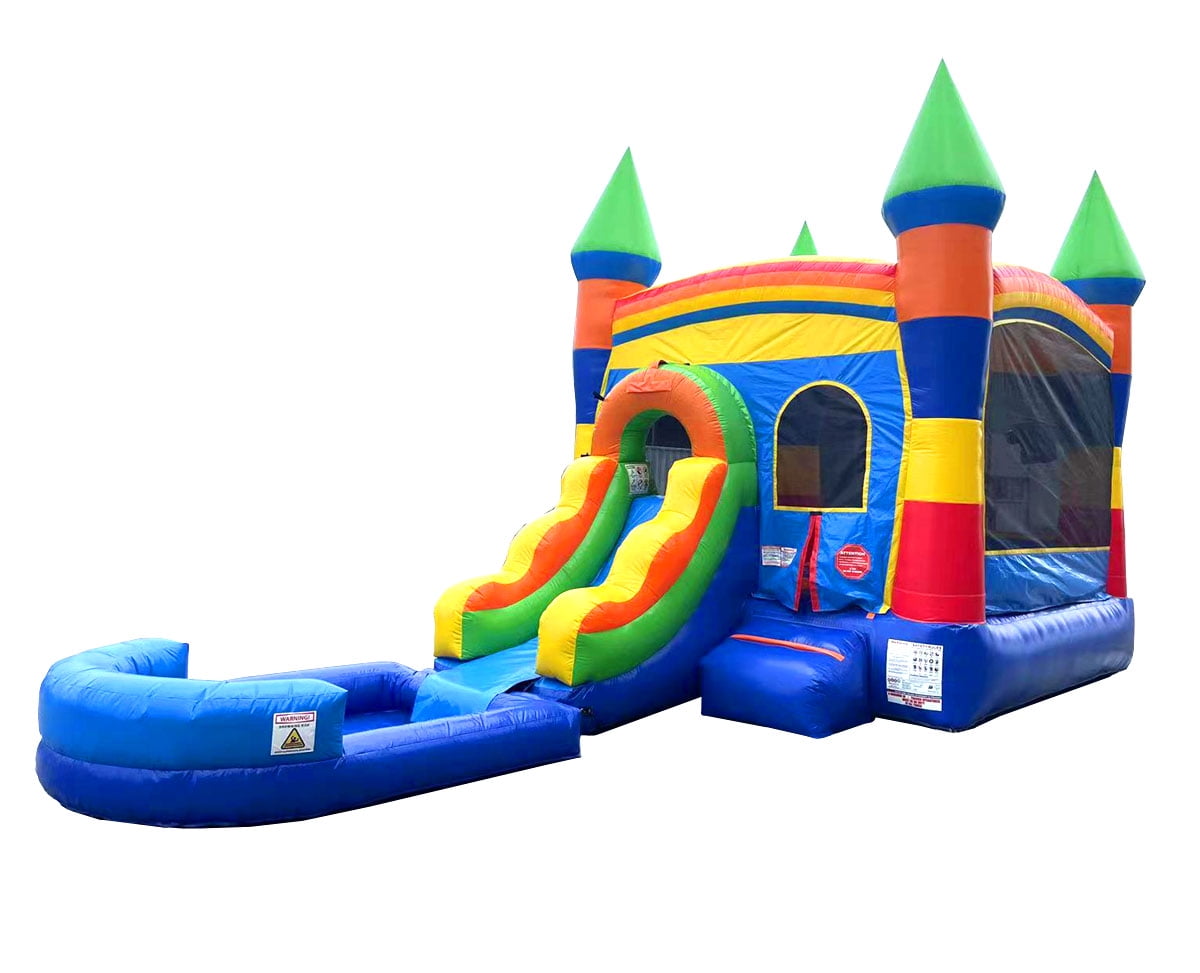 Pogo Bounce House Crossover Bounce House with Slide and Splash Pool ...