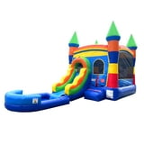 Pogo Bounce House Crossover Bounce House with Slide and Splash Pool ...