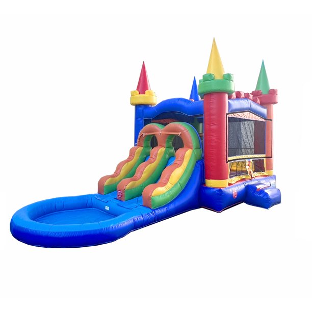 Pogo Bounce House Crossover Bounce House with Water Slide, Modular ...