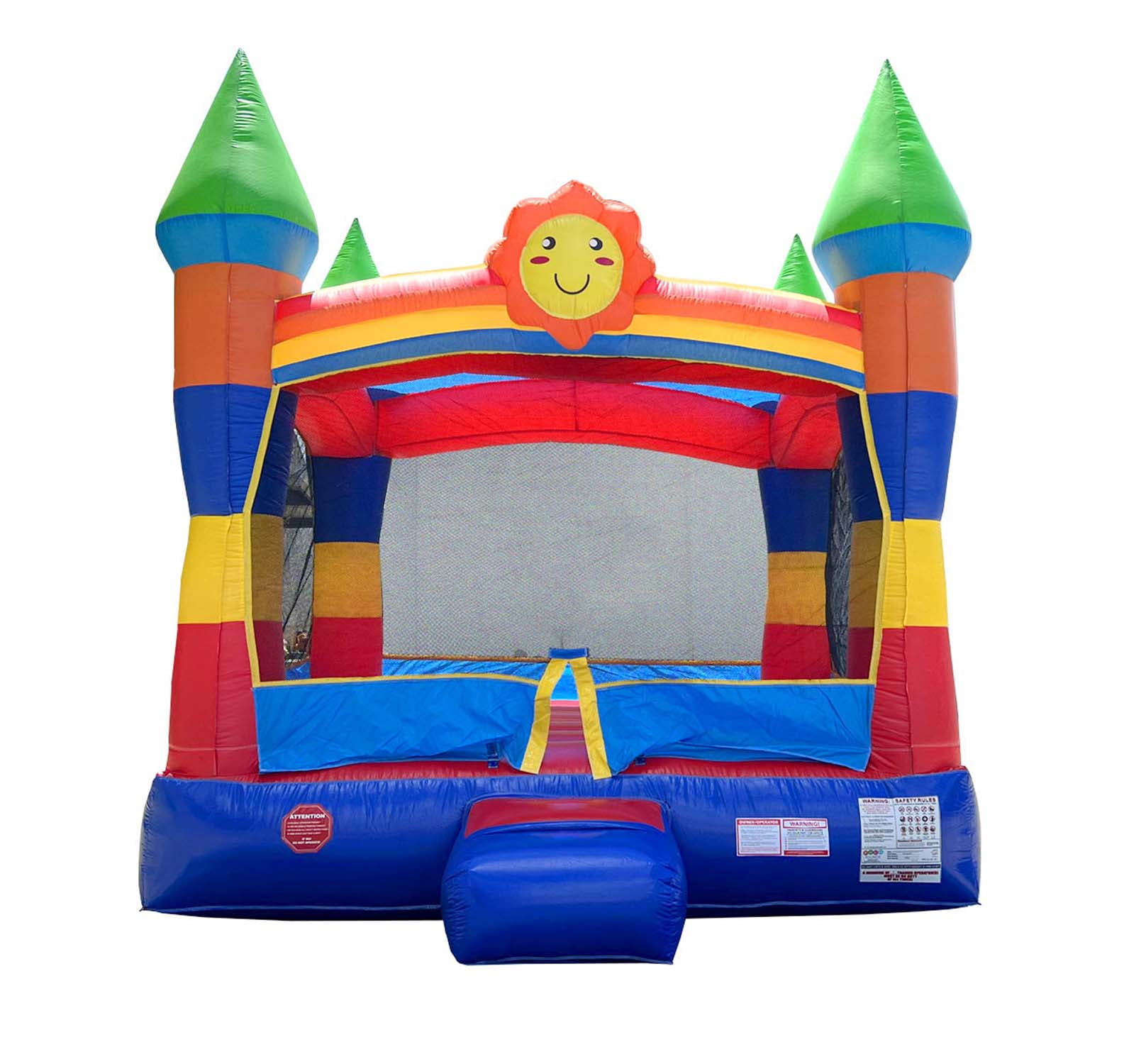 Pogo Crossover Rainbow Smiley Bouncy Castle - Inflatable Jump House for ...