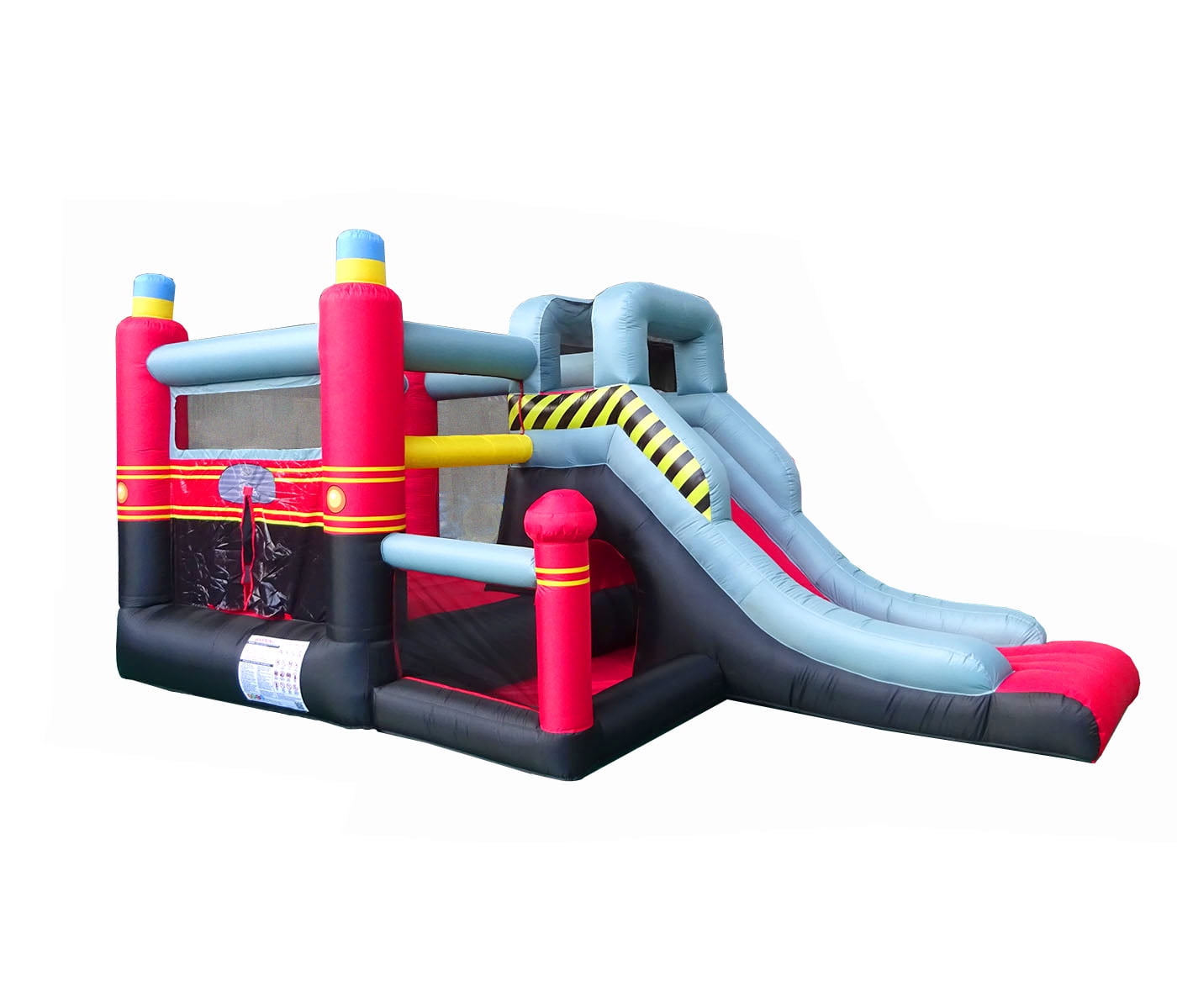 Pogo Inflatable Bounce House Slide Firefighters Bouncy Castle Jump ...
