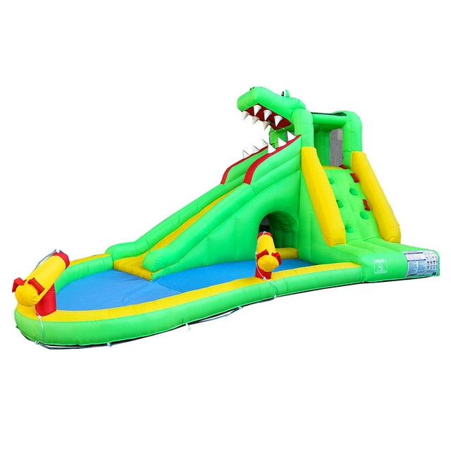 Pogo Kids' Inflatable Water Park Pool, Bouncy Castle, Gator with Blower ...