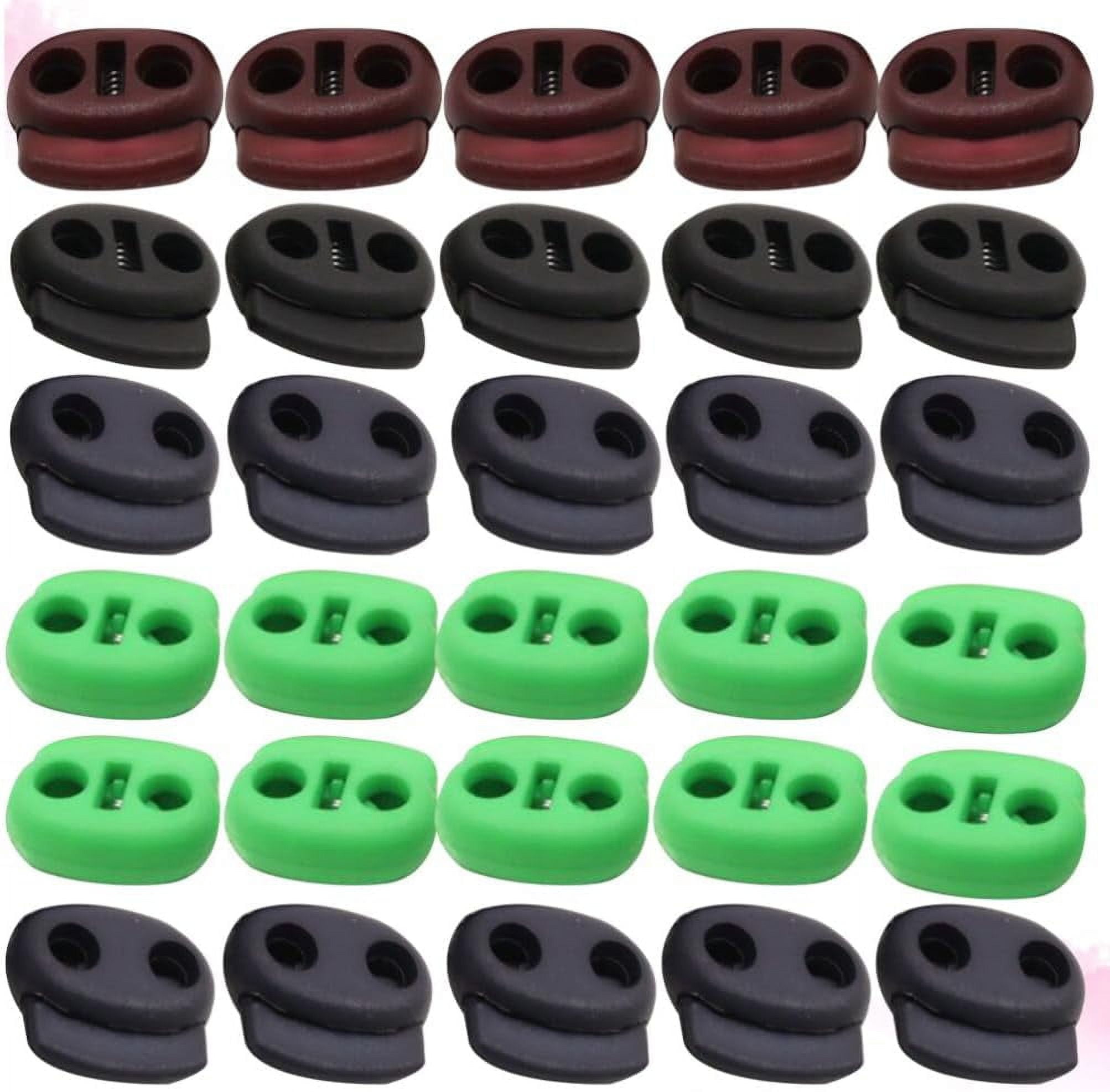Pogo Lanyards Bulk 40pcs Plastic Spring Cord Locks Multicolor Round ...