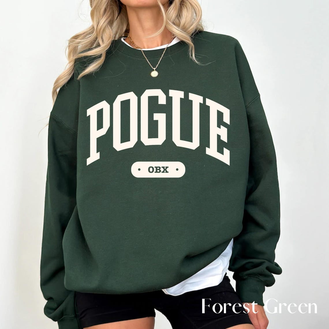 Pogue, John B Outer Banks Sweatshirt, OBX, JJ Outer Banks,Forest Green ...