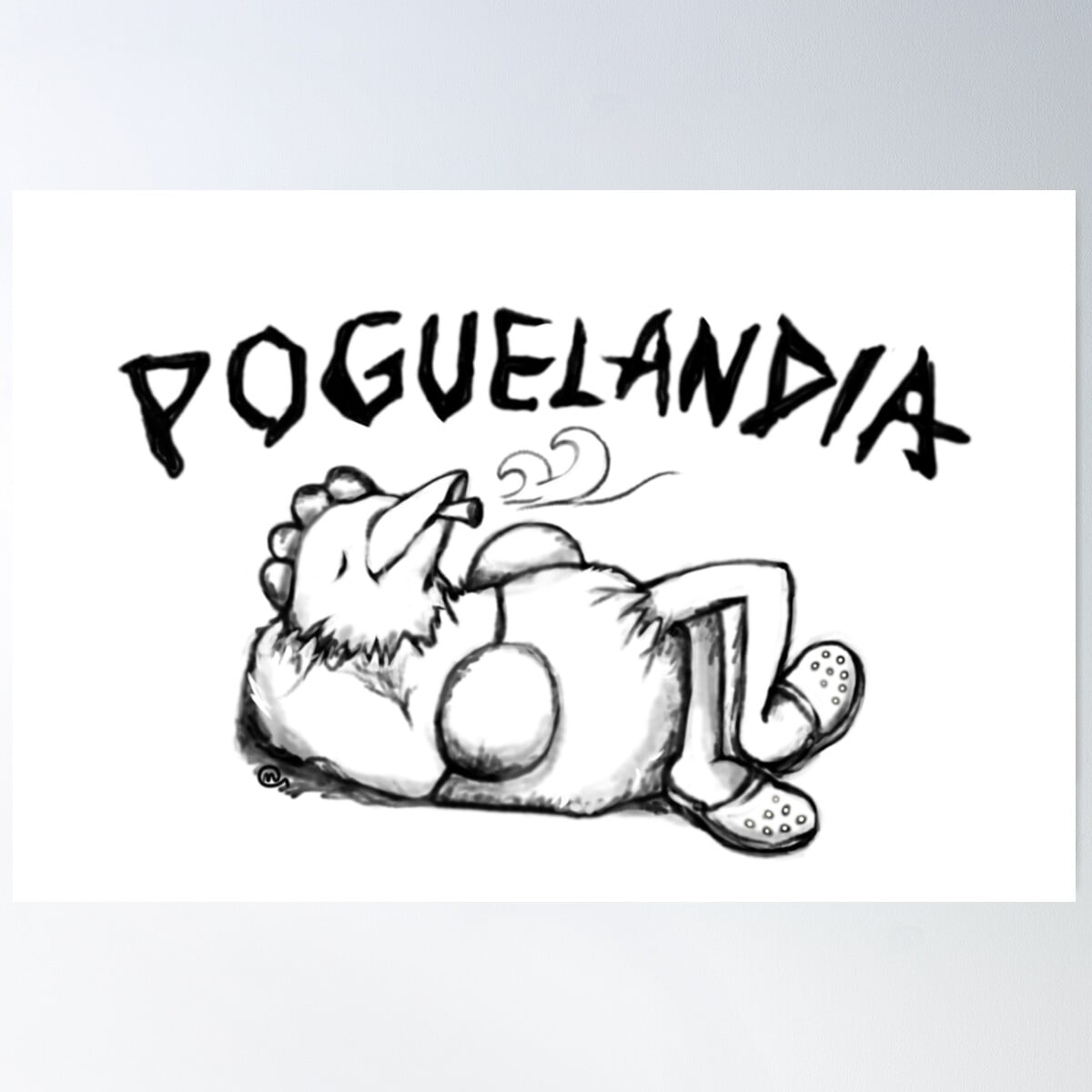 Poguelandia Official Flag Chicken Coconut Joint Crocs Poster Wall Art ...